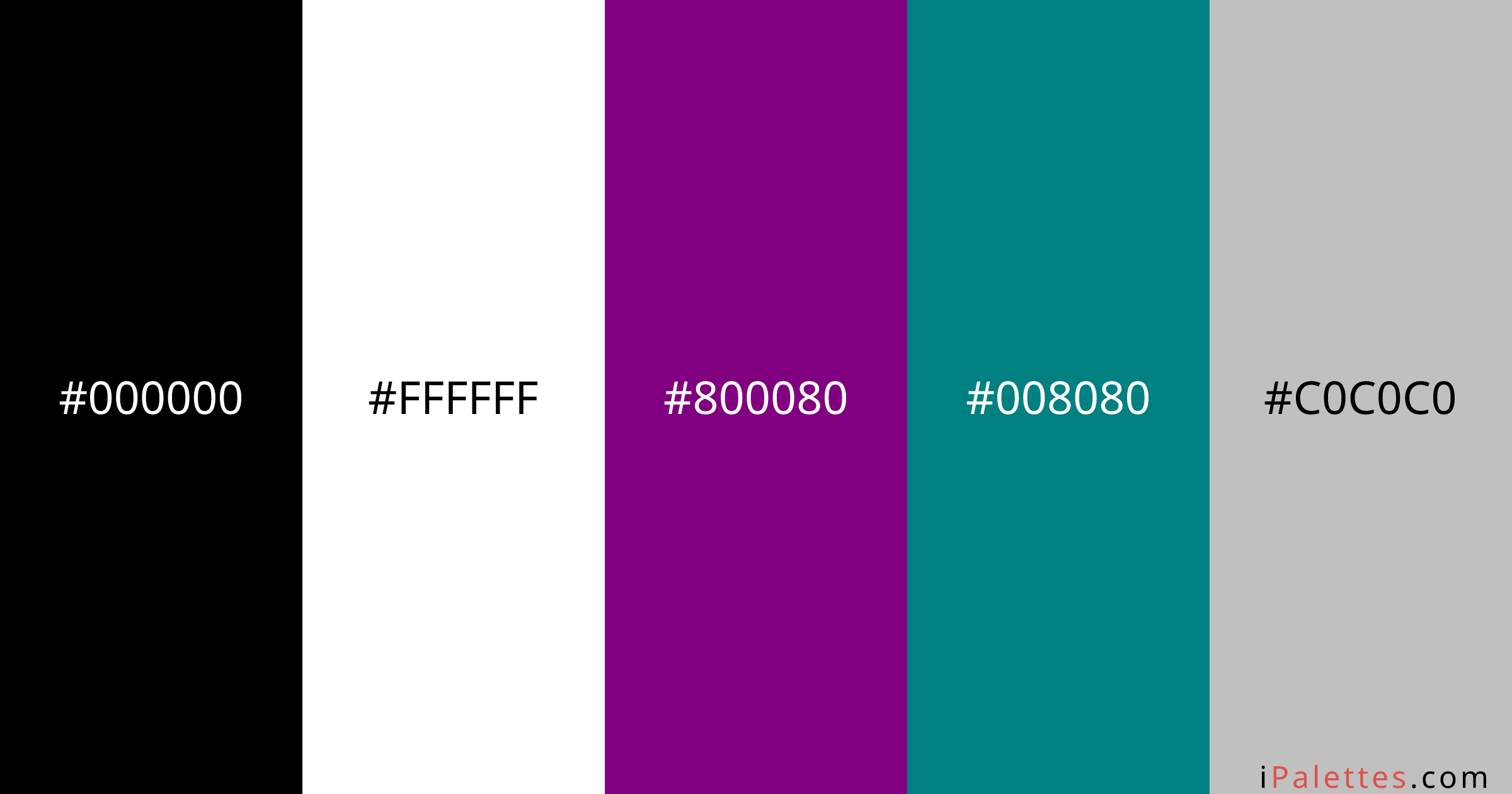 Warframe Color Palette and colors #000000 #FFFFFF #800080 #008080 # ...