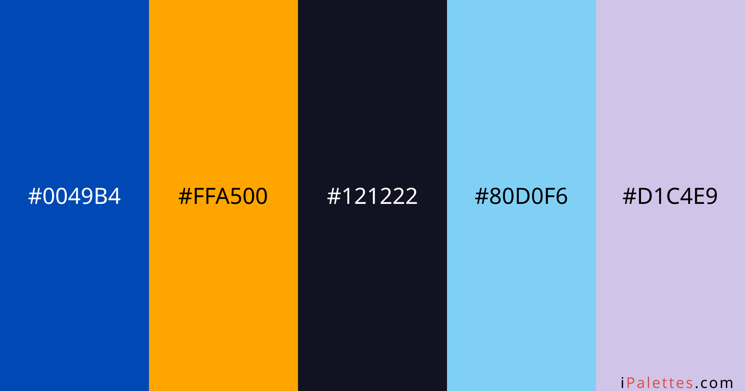 0049b4 ffa500 121222 color Color Palette and colors #0049b4 #ffa500 ...