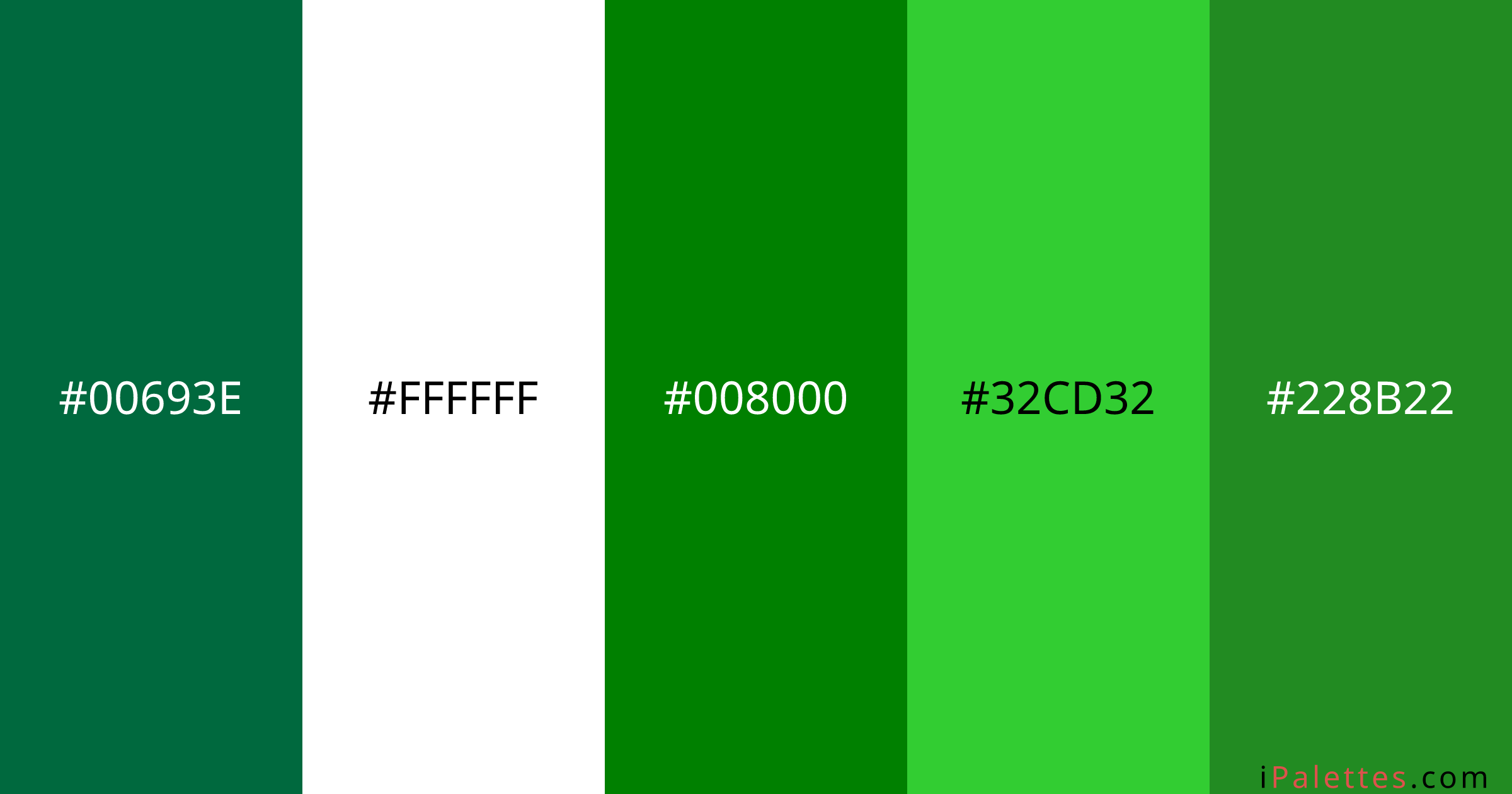 Dartmouth Color Palette and colors #00693E #FFFFFF #008000 #32CD32 ...