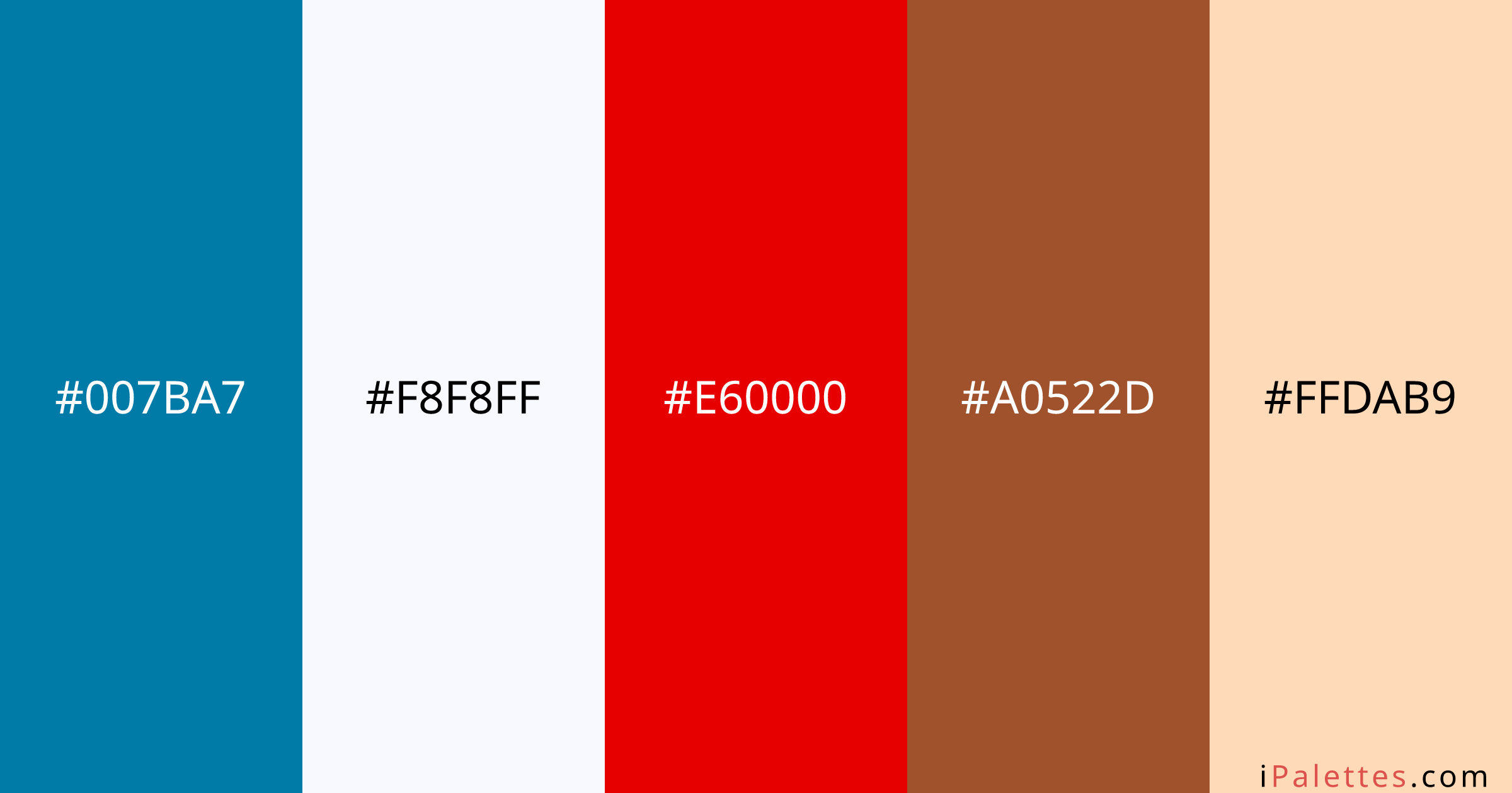Street Fighter Sakura Color Palette and colors #007BA7 #F8F8FF #E60000 ...