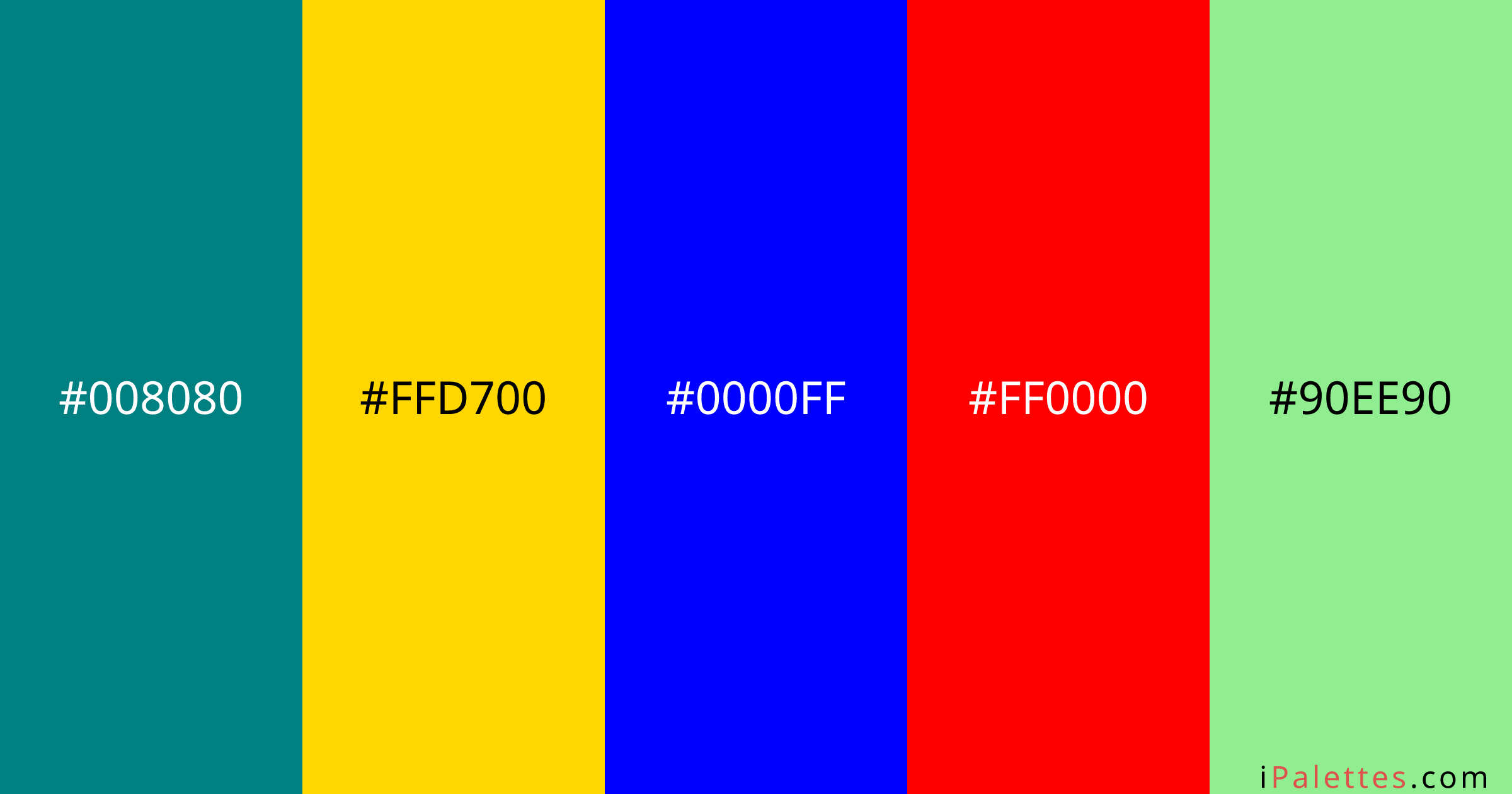 Toy story Color Palette and colors #008080 #FFD700 #0000FF #FF0000 ...