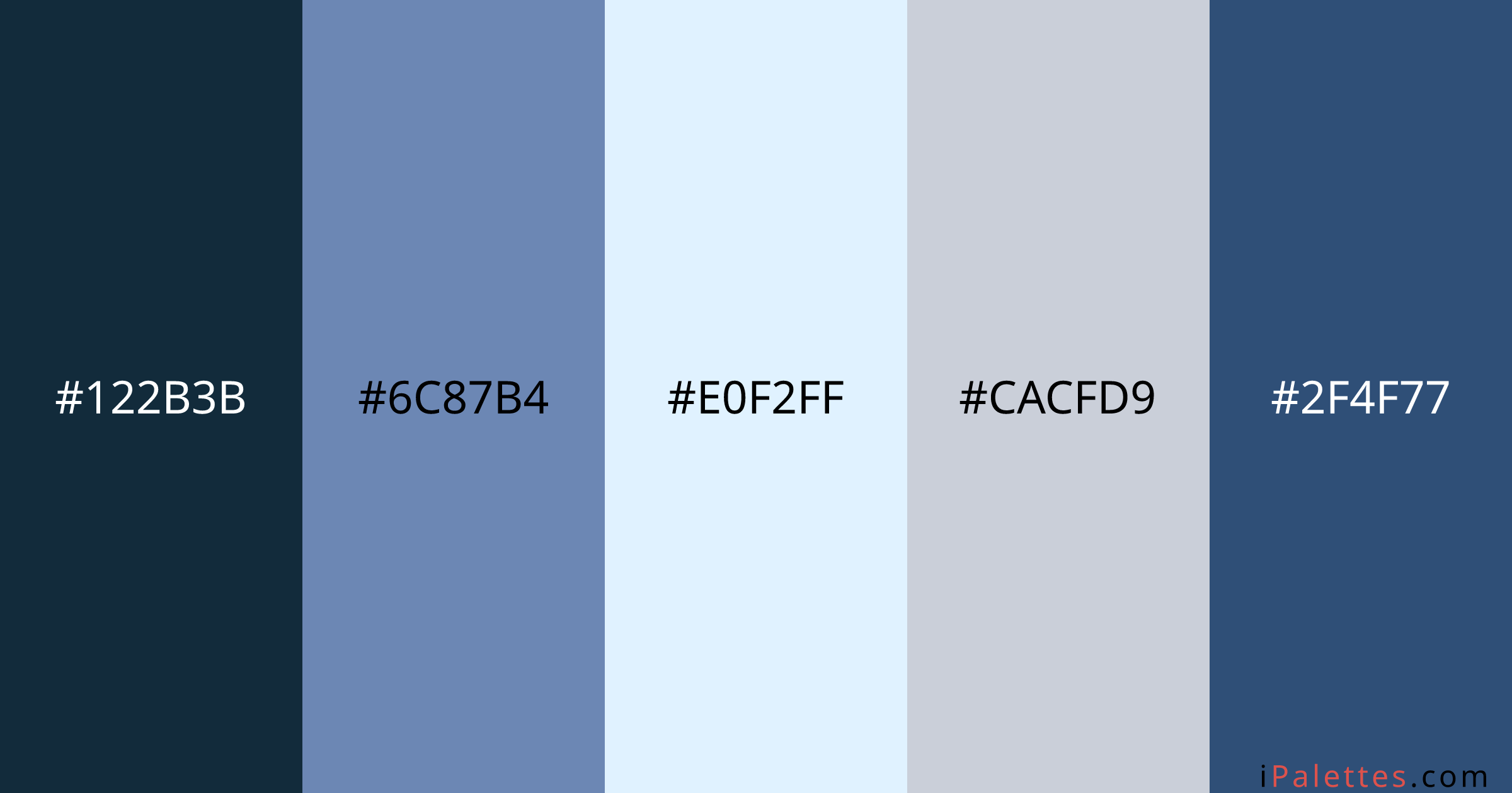 Light dark background and font blue Color Palette and colors #122b3b ...