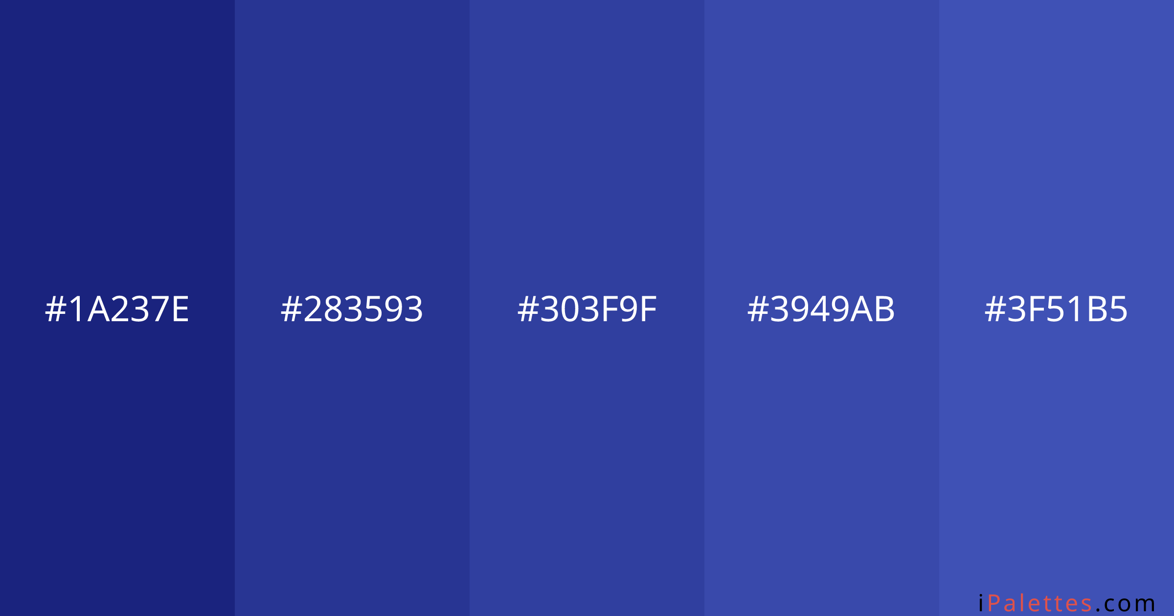 Dark Shadow Milk Cookie Color Palette and colors #1A237E #283593 ...