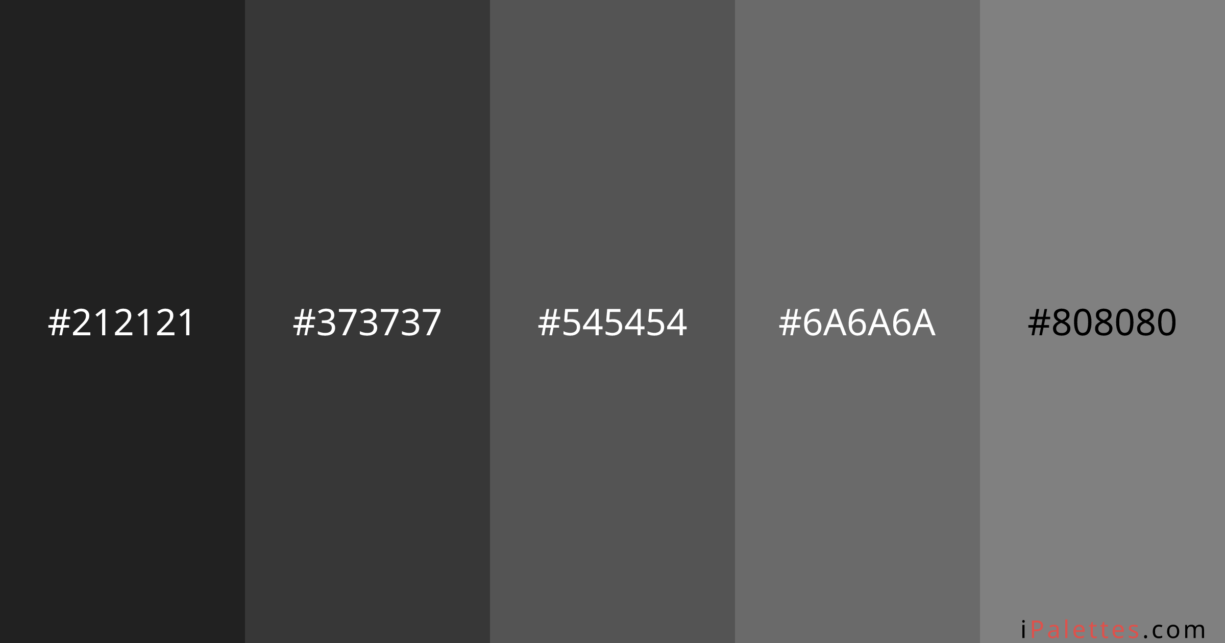 Car app with dark mode Color Palette and colors #212121 #373737 #545454 ...