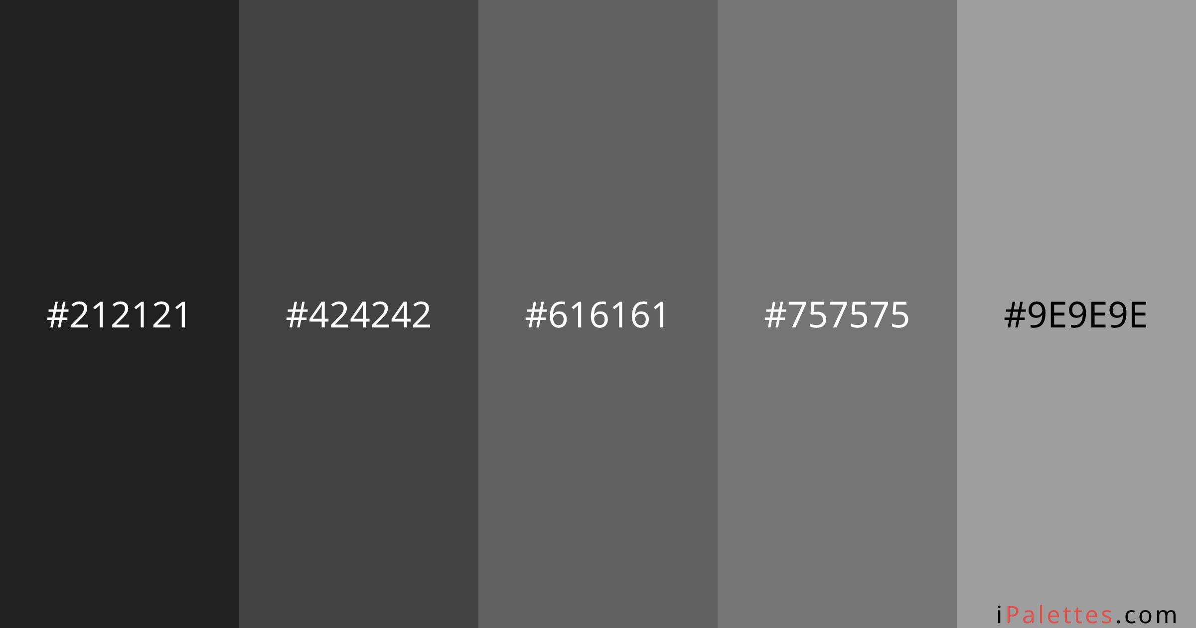 Squid Game Dark Color Palette and colors #212121 #424242 #616161 ...