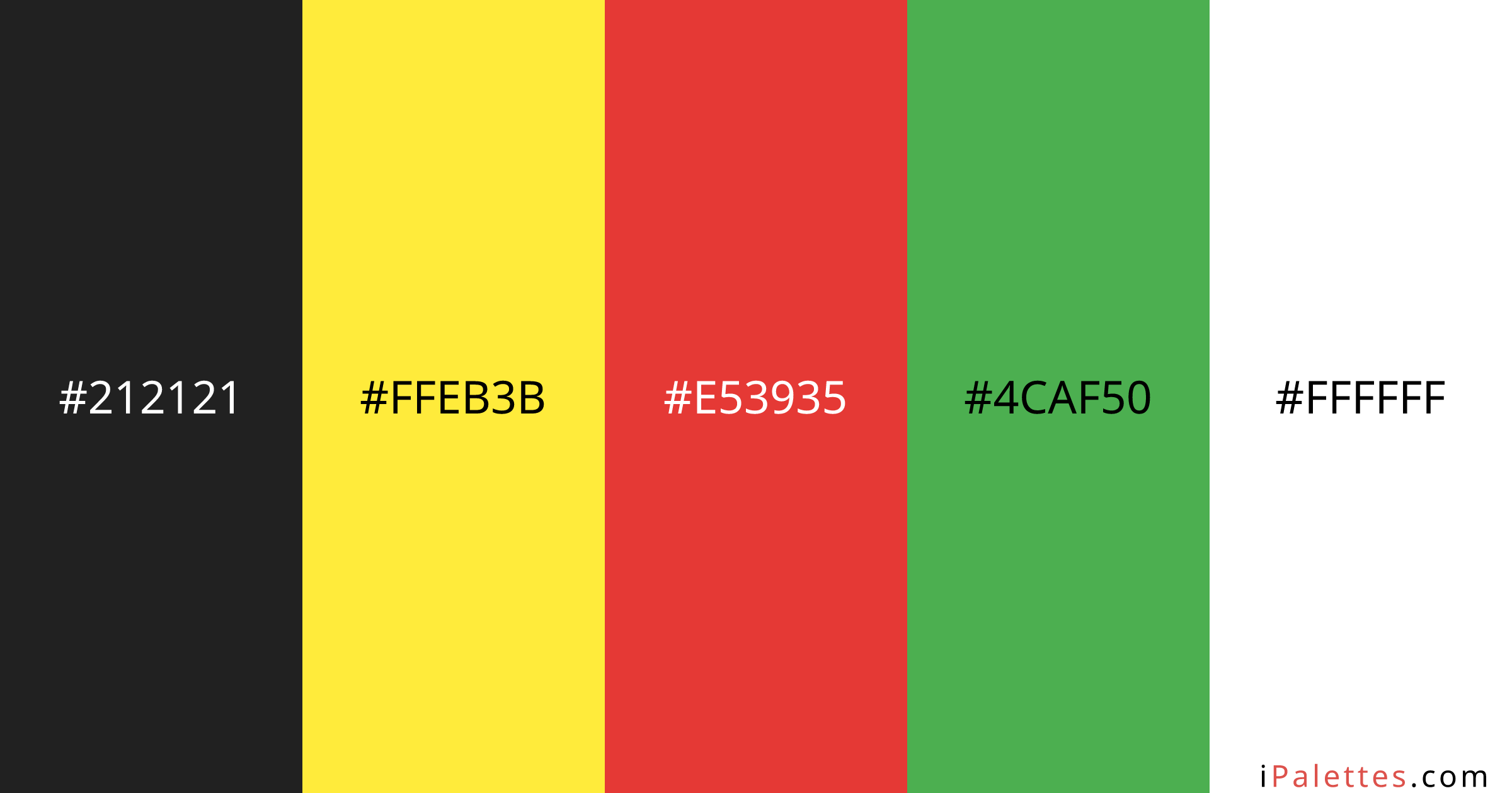 Squid Game Color Color Palette and colors #212121 #FFEB3B #E53935 ...