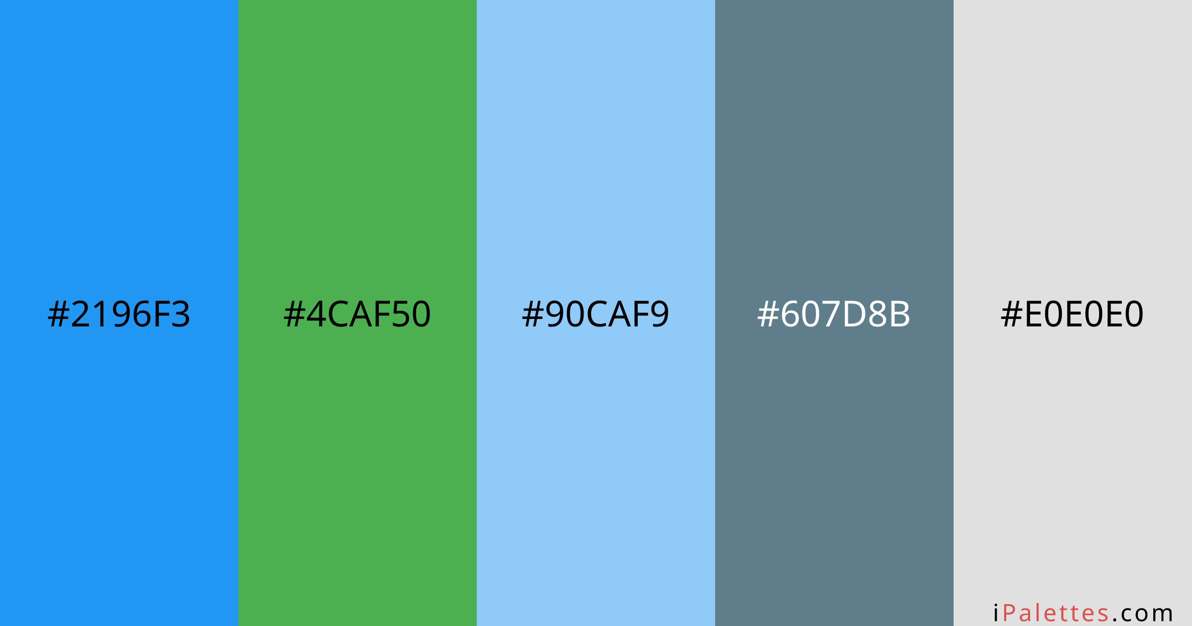 Healthcare tech Color Palette and colors #2196f3 #4caf50 #90caf9 ...