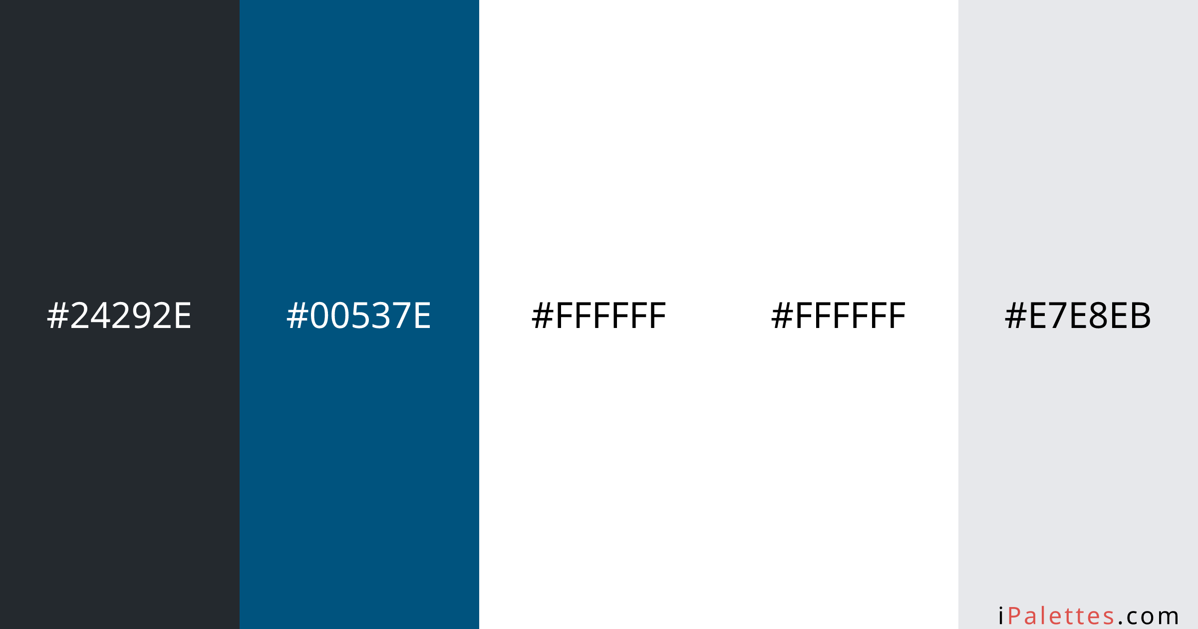 Github Color Palette and colors #24292e #00537e #ffffff #ffffff #e7e8eb ...