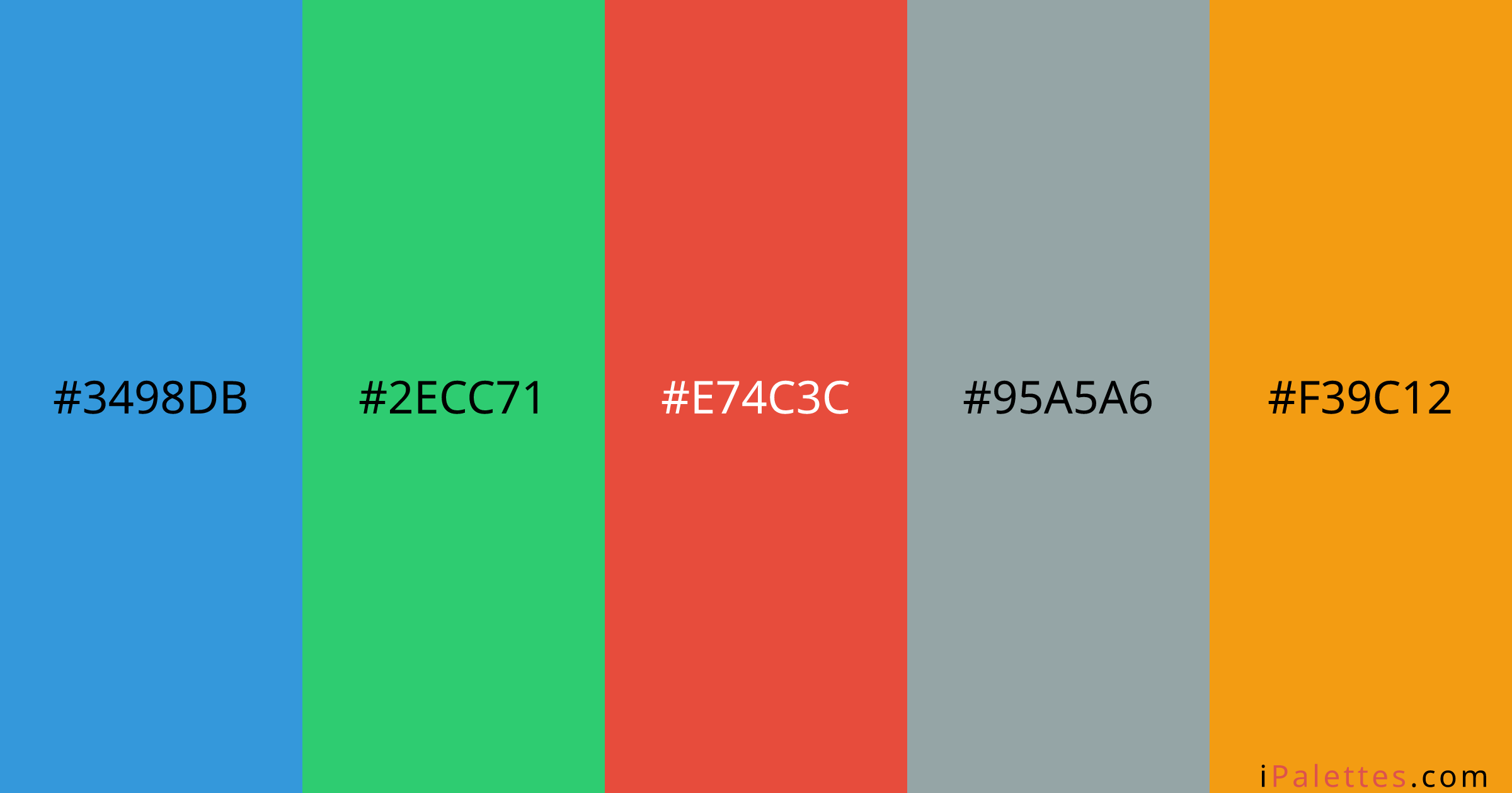 Customer Focus Color Palette and colors #3498db #2ecc71 #e74c3c #95a5a6 ...