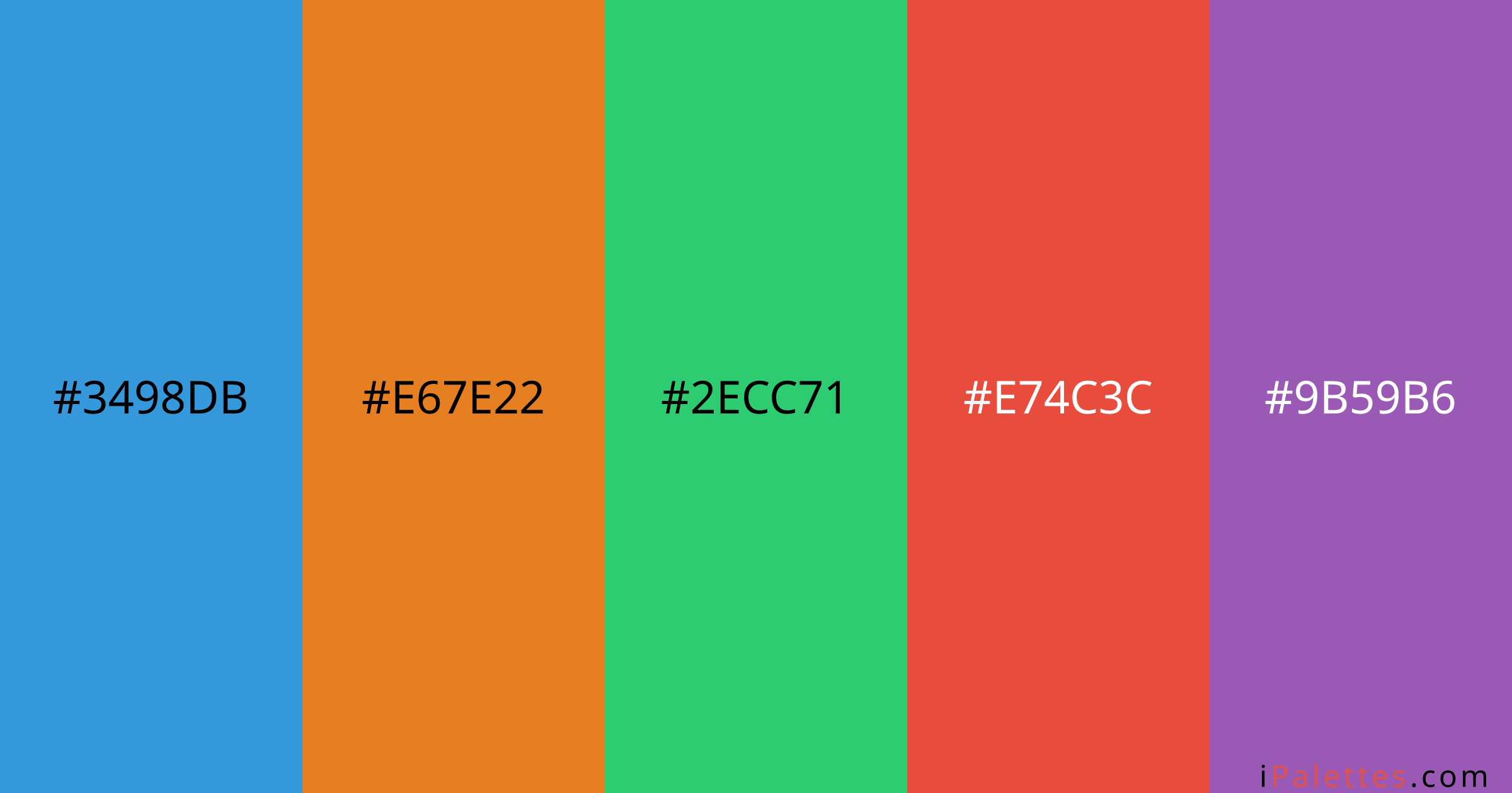 Technology Color Palette and colors #3498db #e67e22 #2ecc71 #e74c3c ...