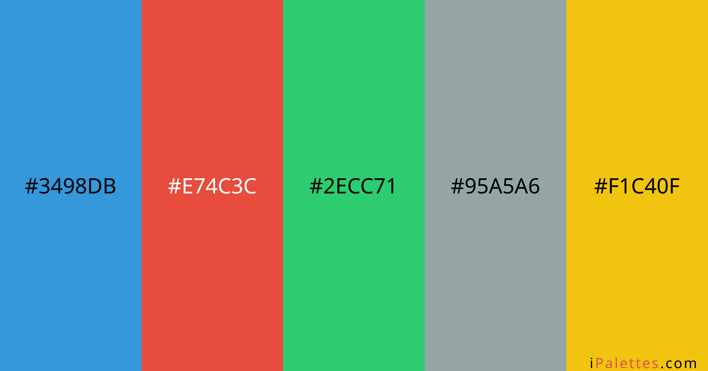 Digital transformation Color Palette and colors #3498db #e74c3c #2ecc71 ...