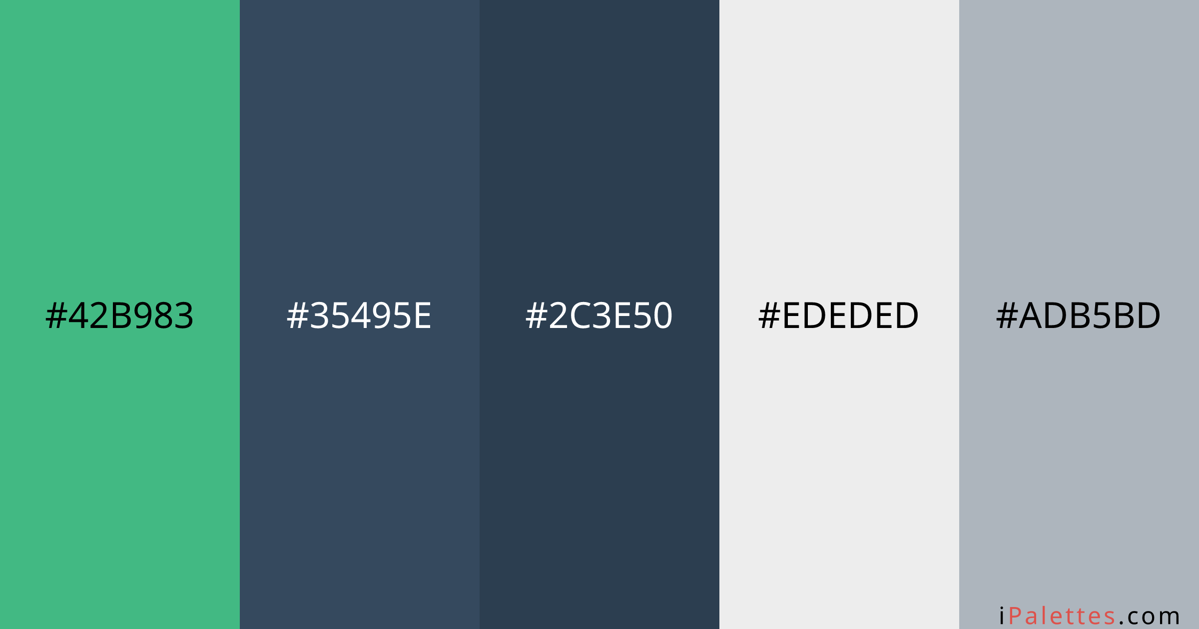 Vue Color Palette and colors #42b983 #35495e #2c3e50 #ededed #adb5bd ...