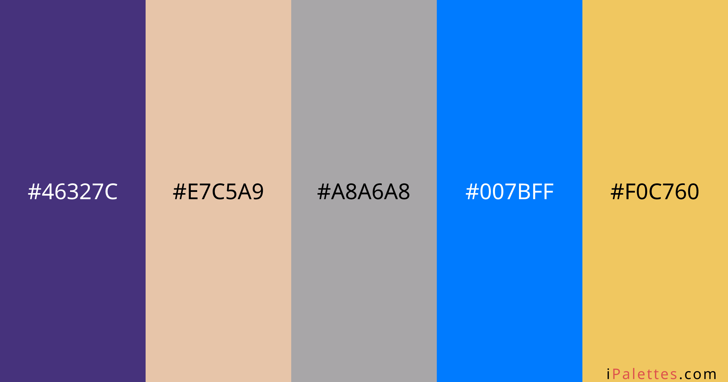 Ecommerce clohting semi luxe Color Palette and colors #46327c #e7c5a9 # ...