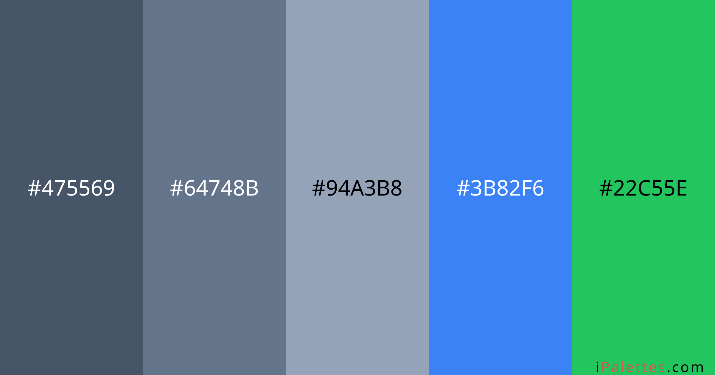 Gray blue and green Color Palette and colors #475569 #64748B #94A3B8 ...