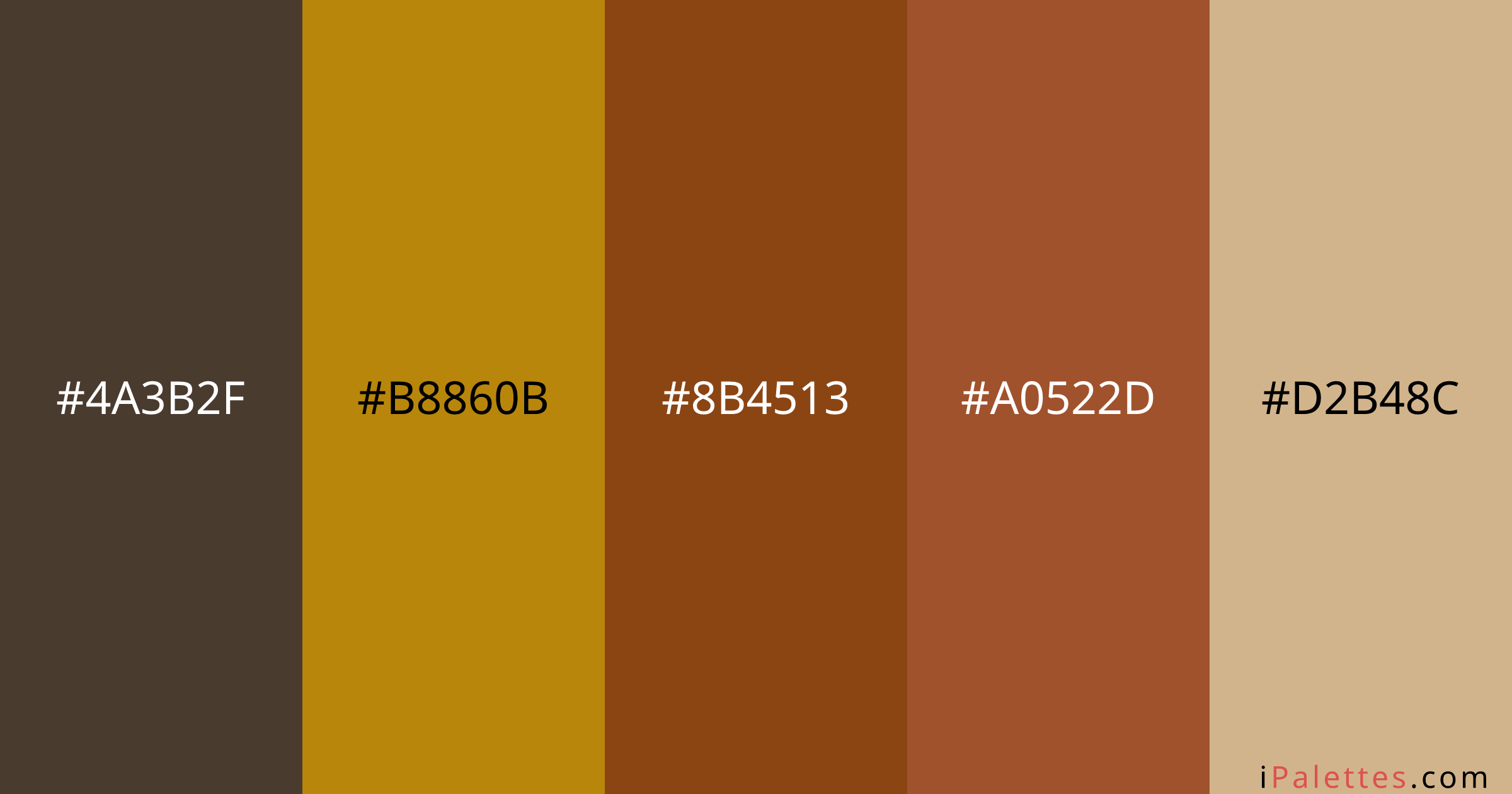 Steampunk Color Palette and colors #4A3B2F #B8860B #8B4513 #A0522D # ...