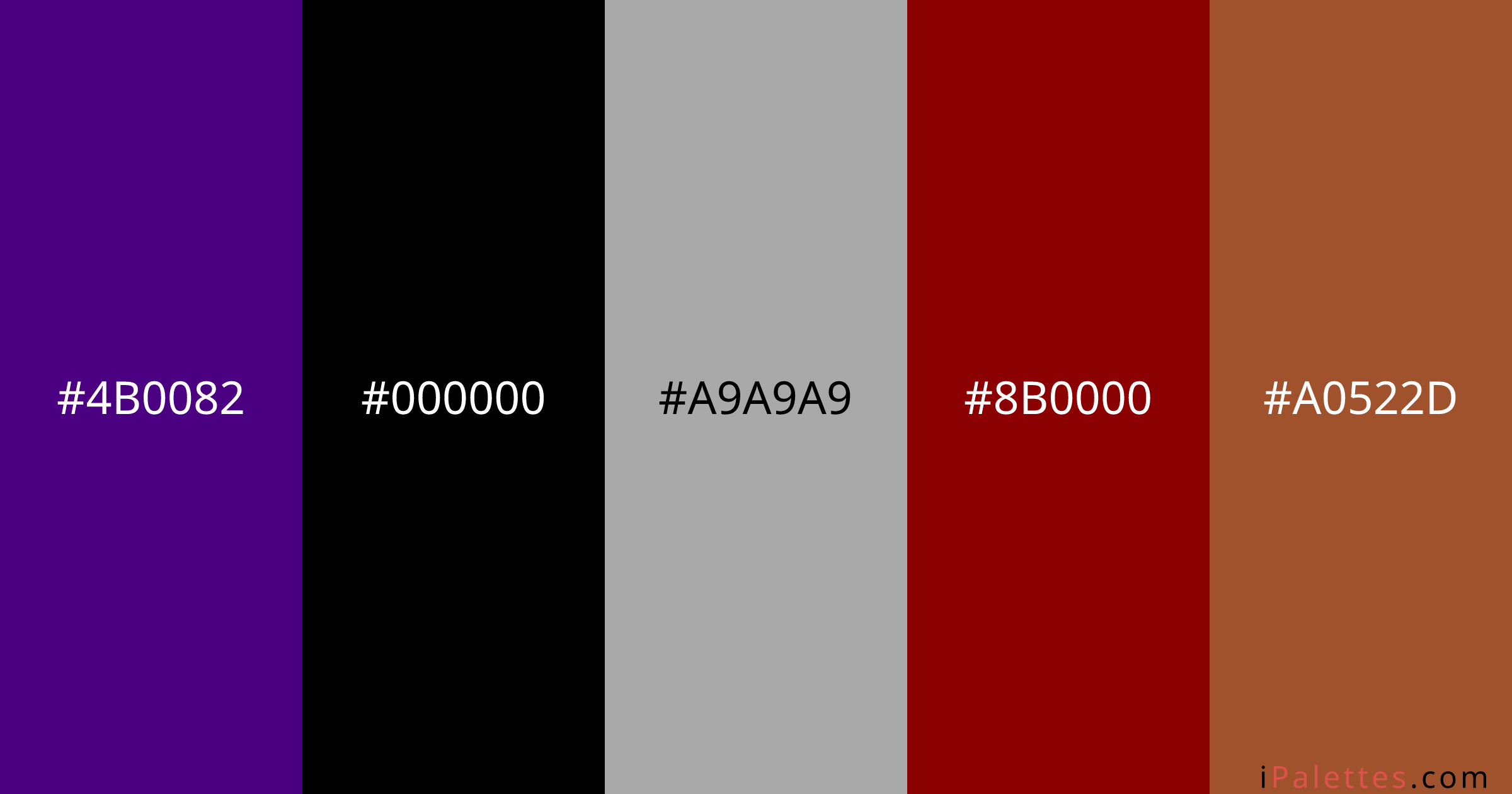 Marvel rivals hawkeye Color Palette and colors #4B0082 #000000 #A9A9A9 ...