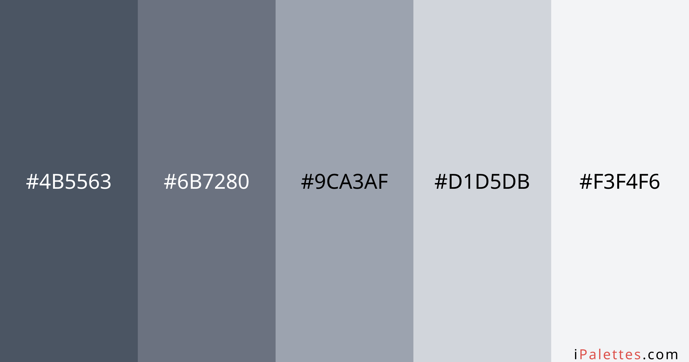 Sadness Color Palette and colors #4B5563 #6B7280 #9CA3AF #D1D5DB # ...