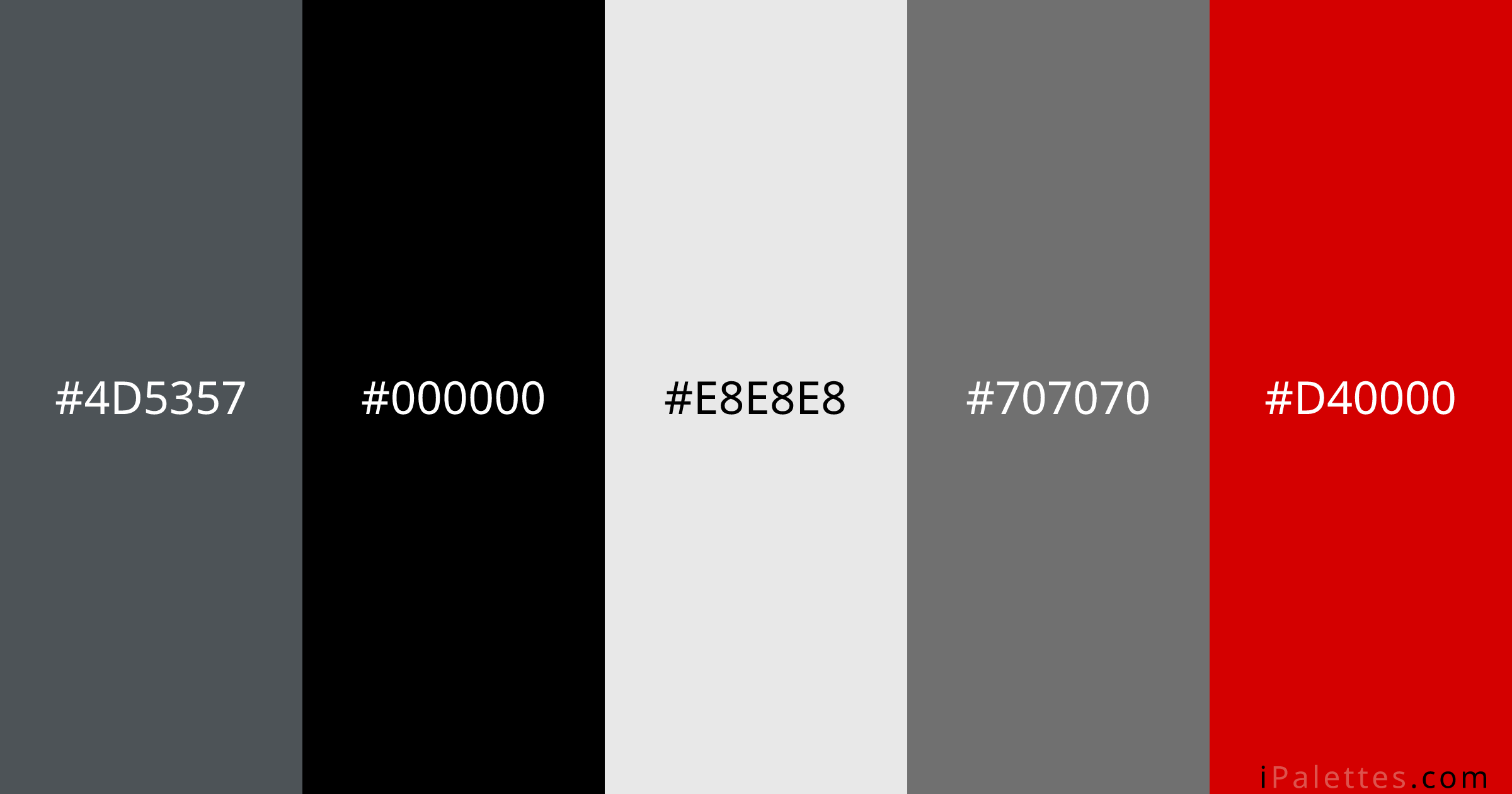 Stealth Recon Grey TRD Pro Color Palette and colors #4D5357 #000000 # ...