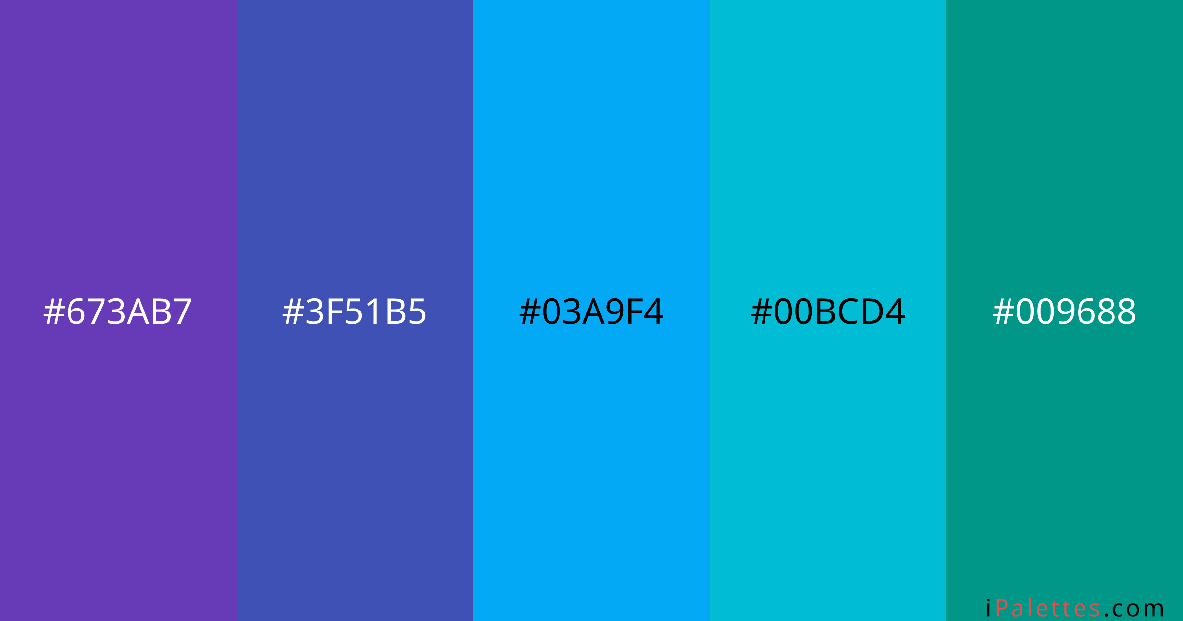 Leonardo ai Color Palette and colors #673AB7 #3F51B5 #03A9F4 #00BCD4 ...