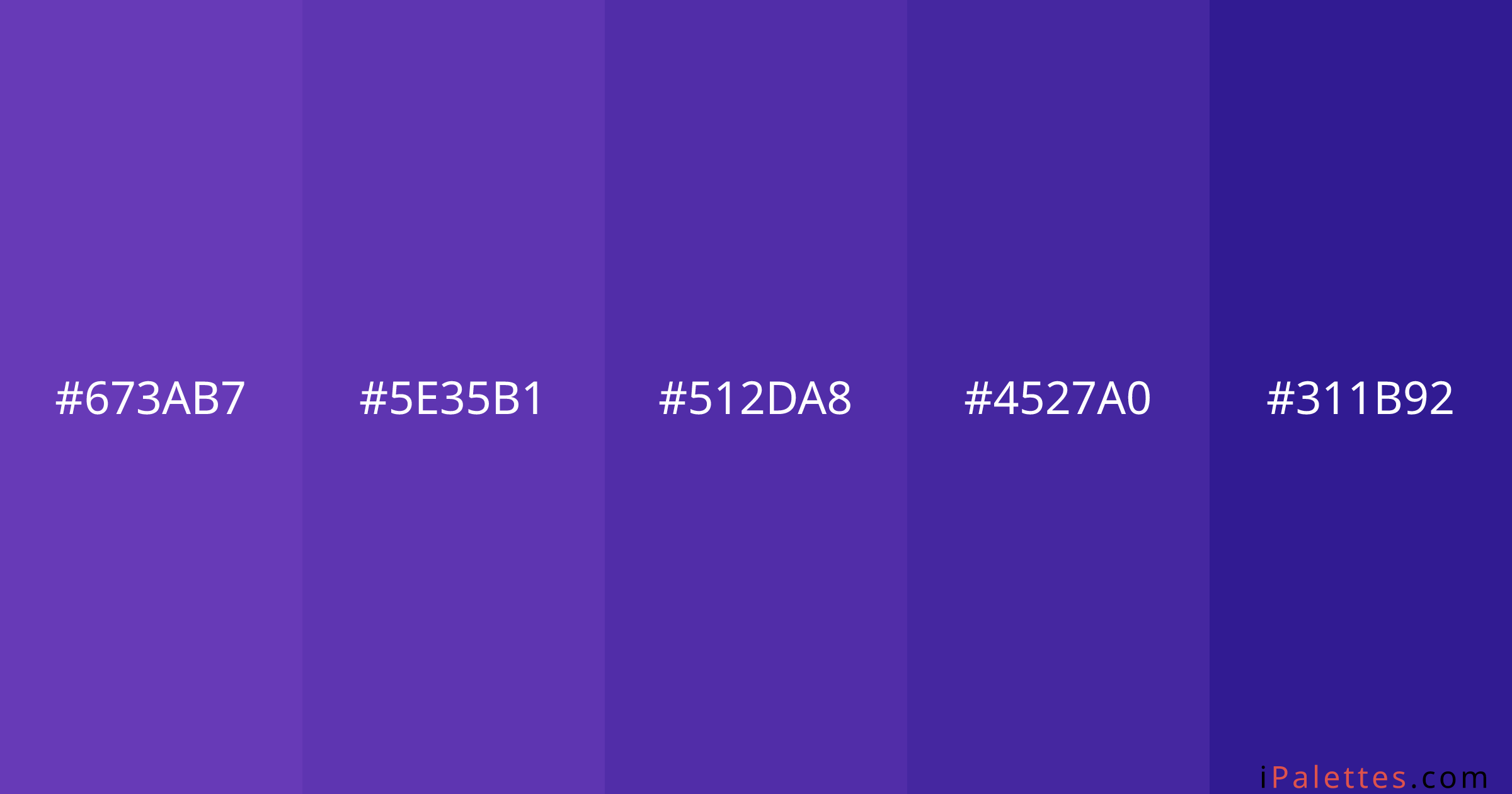 Jinx hair color cosplay Color Palette and colors #673AB7 #5E35B1 ...