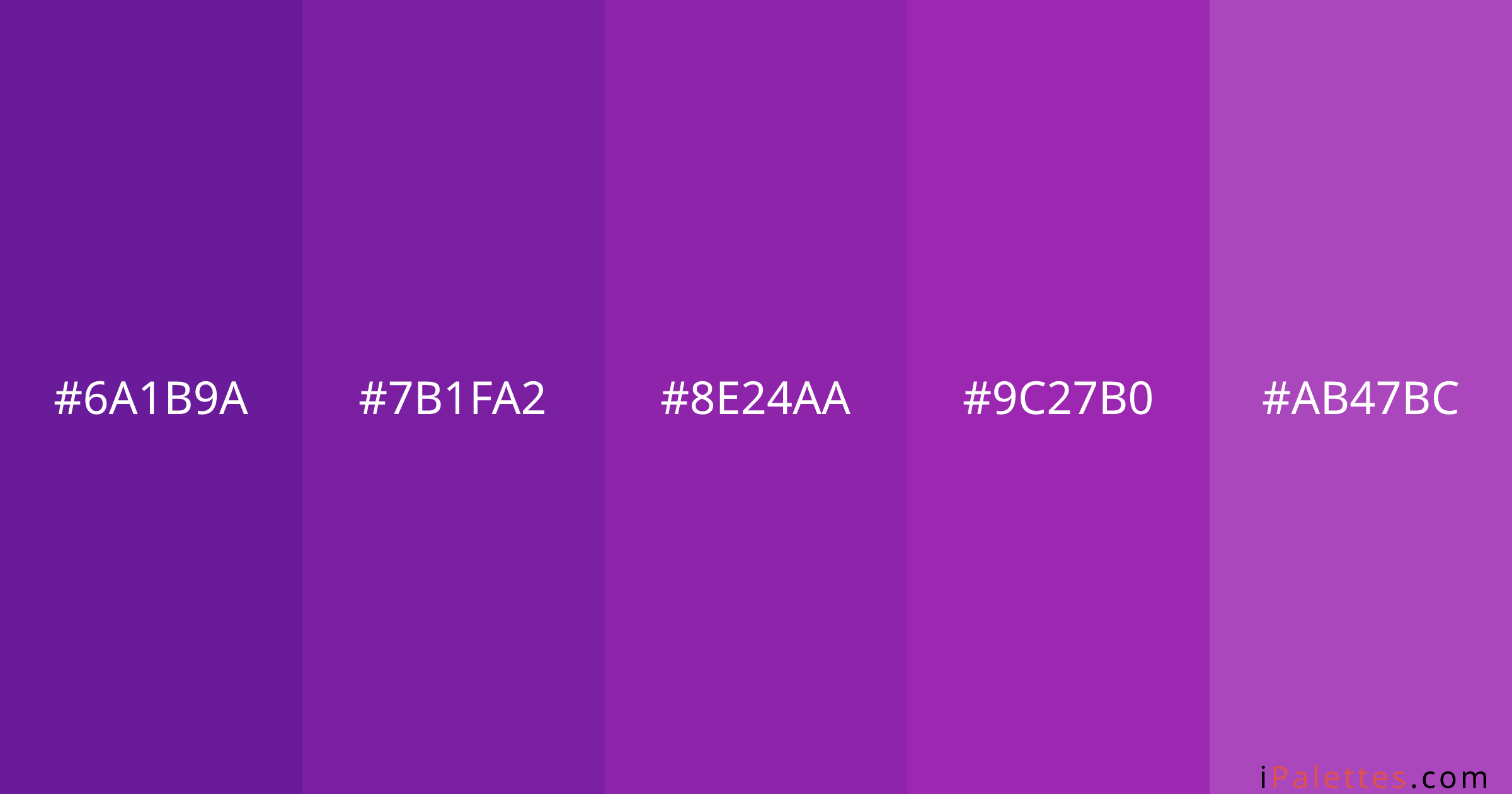 Jinx wig color Color Palette and colors #6A1B9A #7B1FA2 #8E24AA #9C27B0 ...