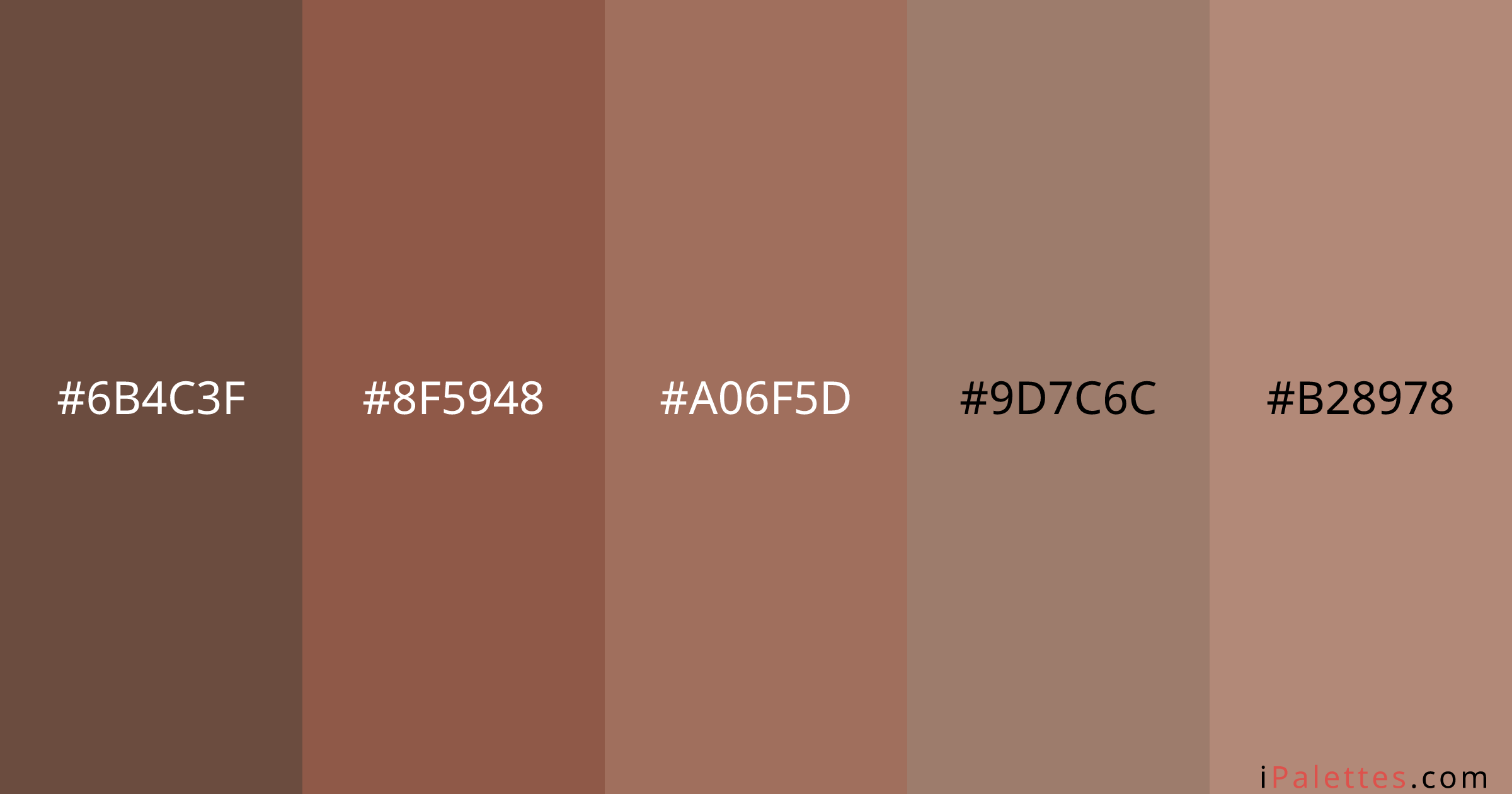 Nescafe Color Palette and colors #6b4c3f #8f5948 #a06f5d #9d7c6c # ...