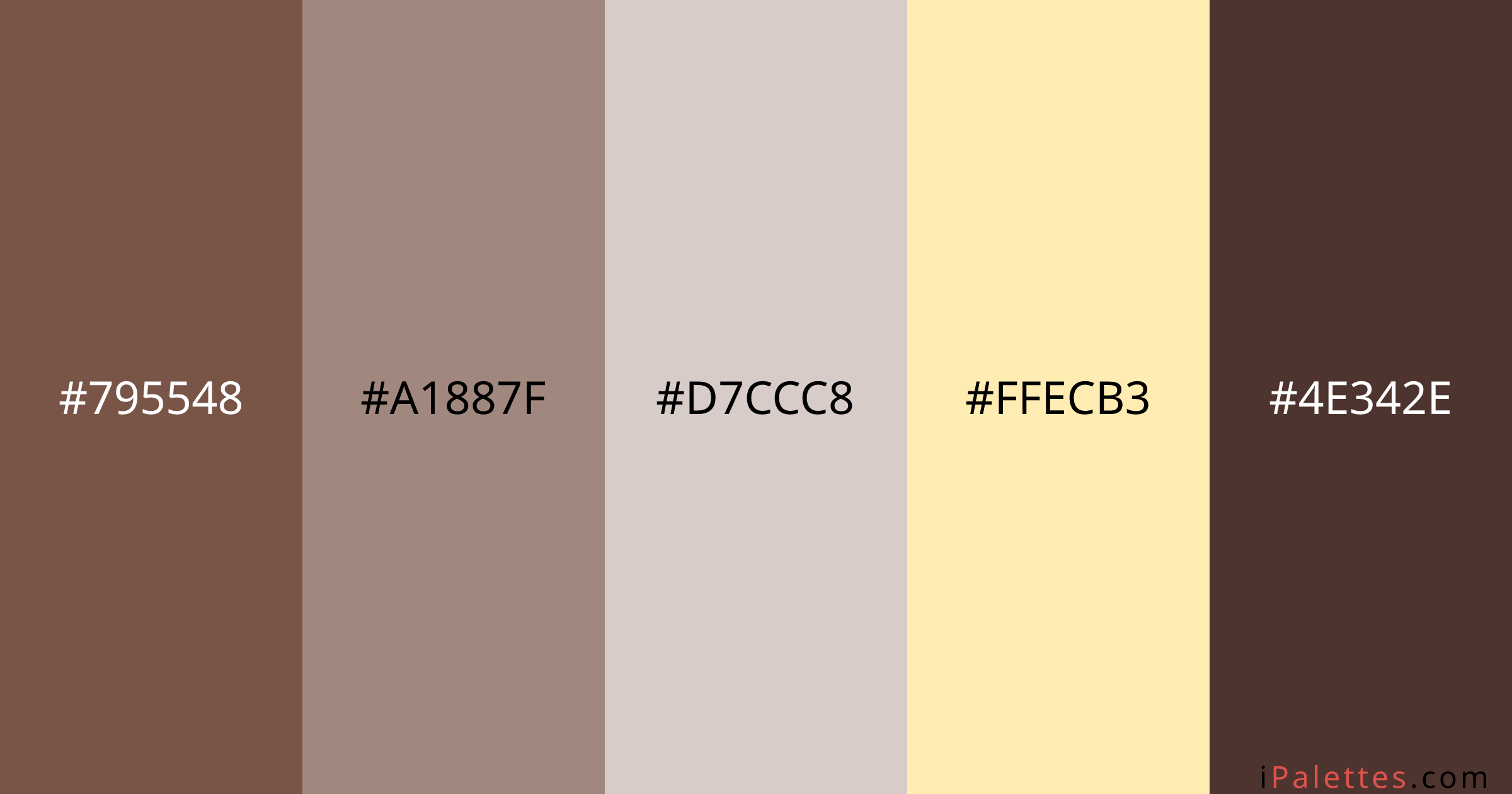 Starbucks Cafe Comfort Color Palette and colors #795548 #A1887F #D7CCC8 ...