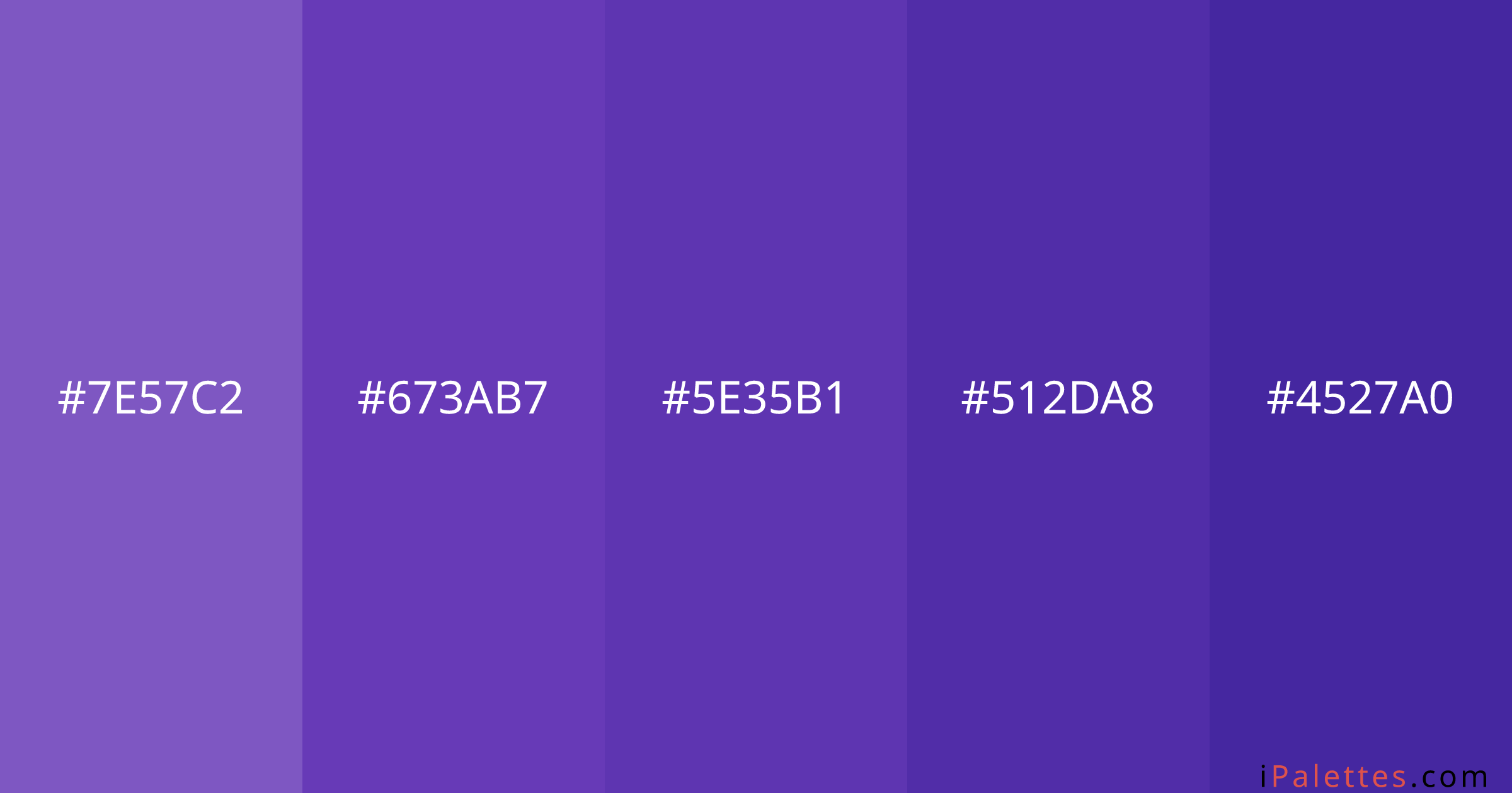 Shadow Milk Cookie eye color Color Palette and colors #7E57C2 #673AB7 ...