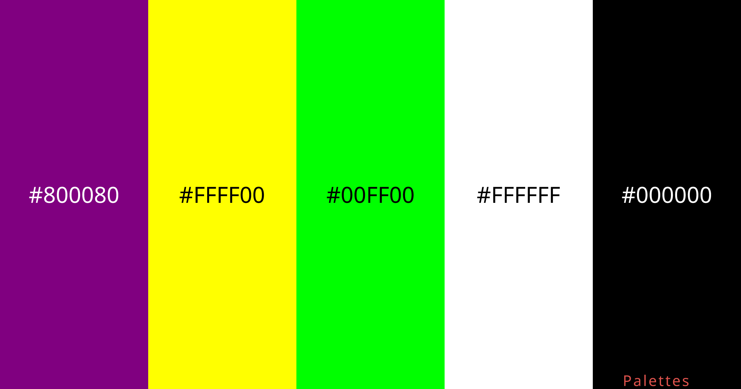 Mardi gras Color Palette and colors #800080 #FFFF00 #00FF00 #FFFFFF ...