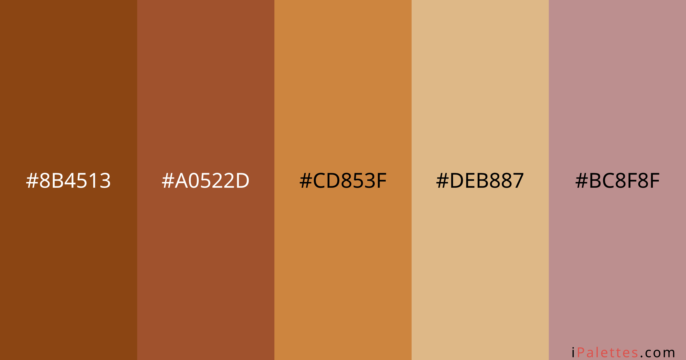 Medieval Color Palette and colors #8B4513 #A0522D #CD853F #DEB887 # ...