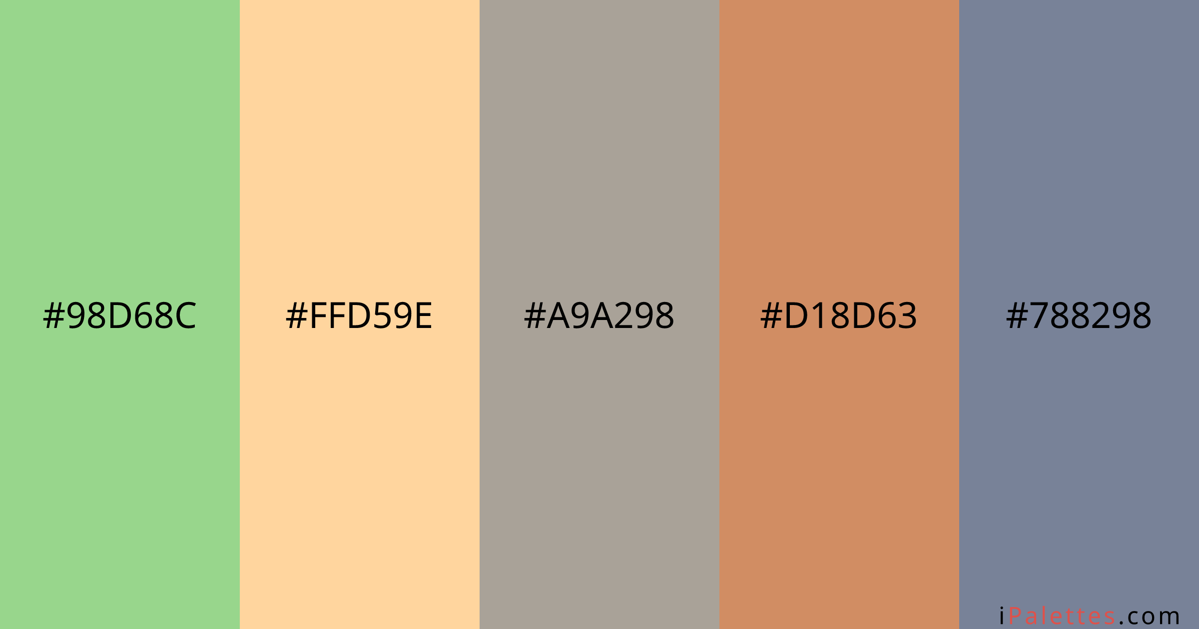 Year of the snake 2025 lucky color Color Palette and colors #98d68c # ...