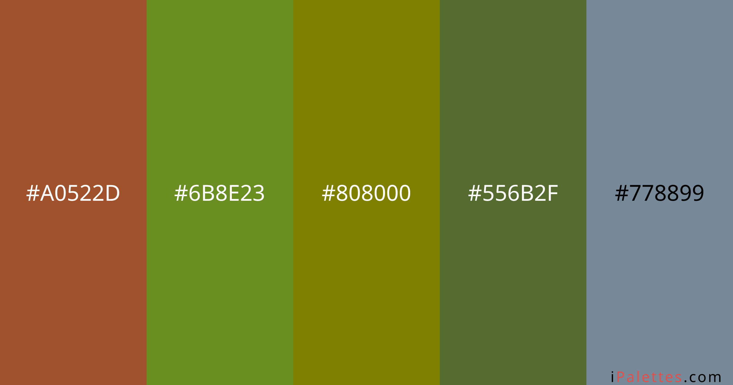 Olive Skin Tone Color Palette and colors #A0522D #6B8E23 #808000 ...