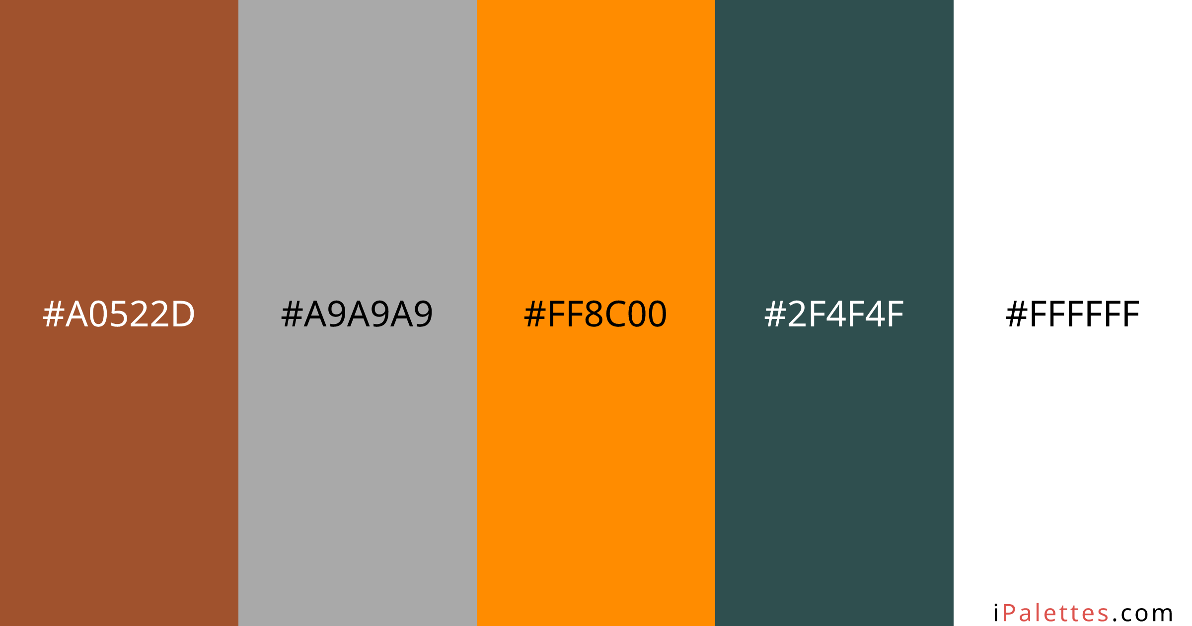 Marvel rivals rocket-raccoon Color Palette and colors #A0522D #A9A9A9 # ...