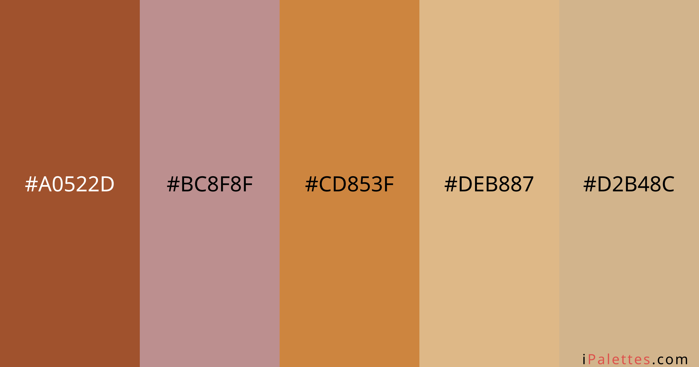 Family Photo Color Palette and colors #A0522D #BC8F8F #CD853F #DEB887 # ...