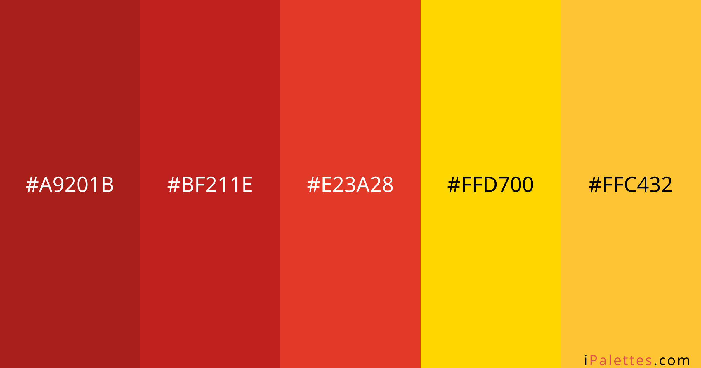 Chinese new year Color Palette and colors #A9201B #BF211E #E23A28 # ...