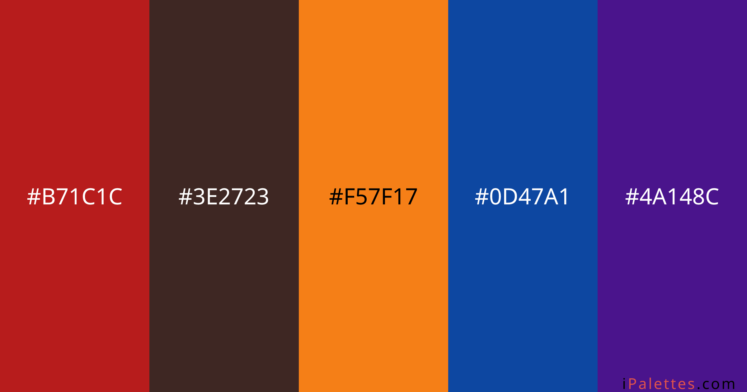 Squid Game Intense Color Palette and colors #B71C1C #3E2723 #F57F17 ...