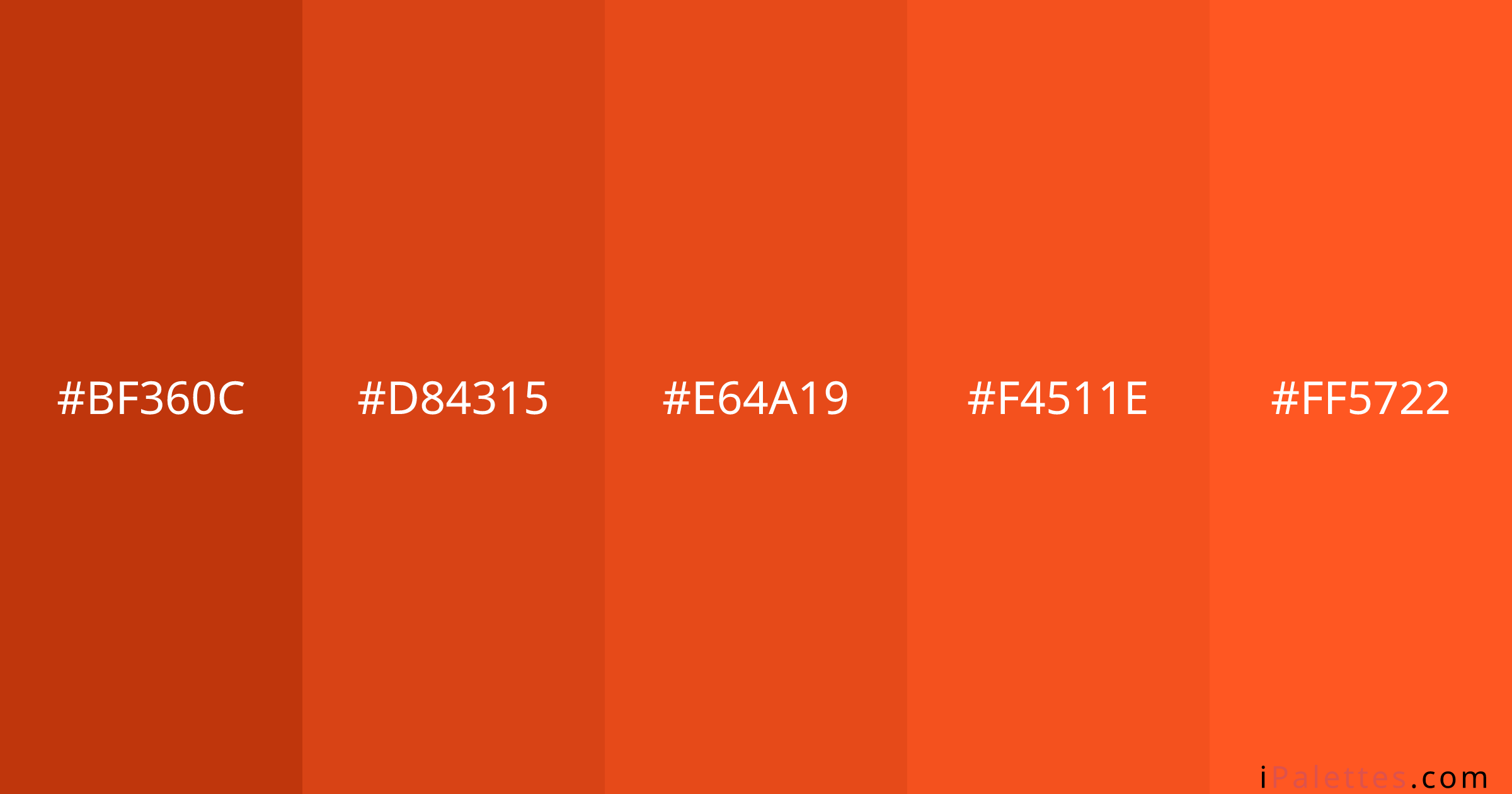 Jinx braids hair color Color Palette and colors #BF360C #D84315 #E64A19 ...