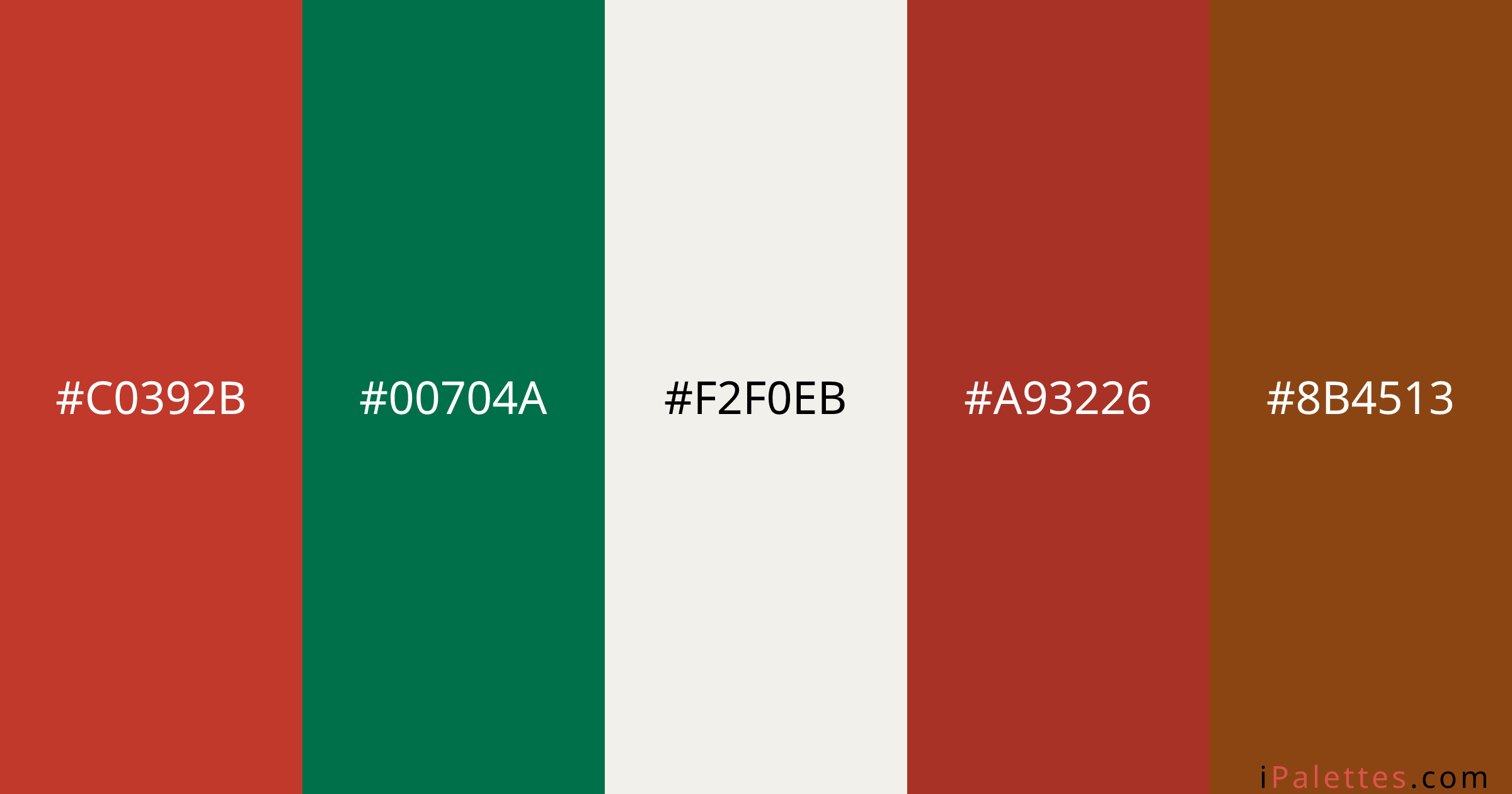 Starbucks Holiday Cheer Color Palette and colors #C0392B #00704A # ...