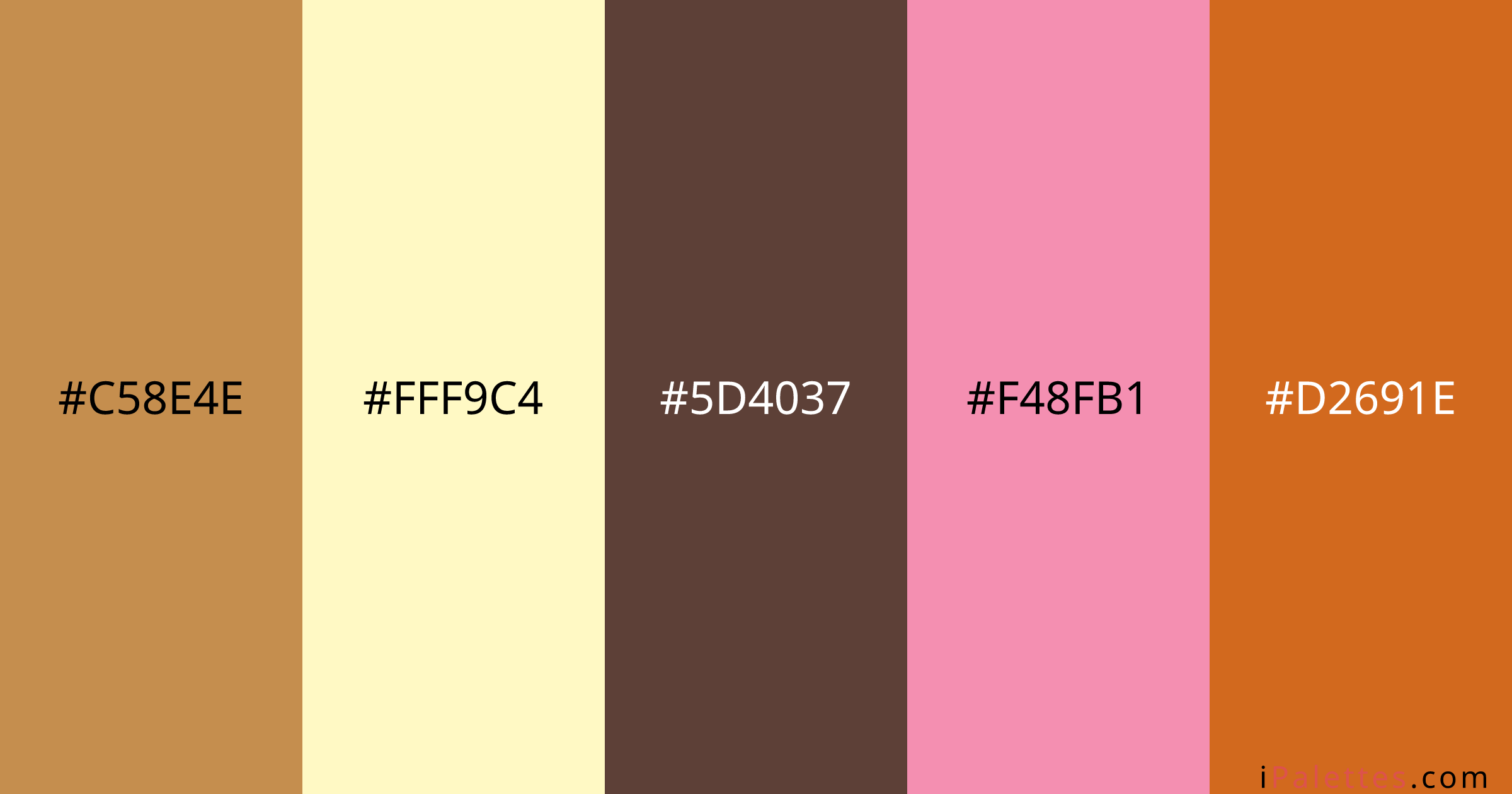 Starbucks Bakery Delights Color Palette and colors #C58E4E #FFF9C4 ...