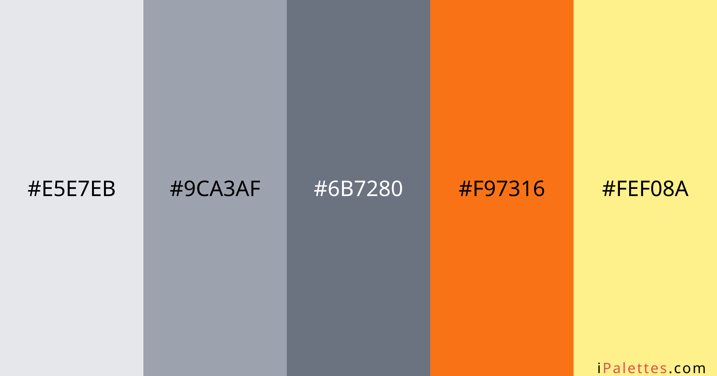 Family picture Color Palette and colors #E5E7EB #9CA3AF #6B7280 #F97316 ...