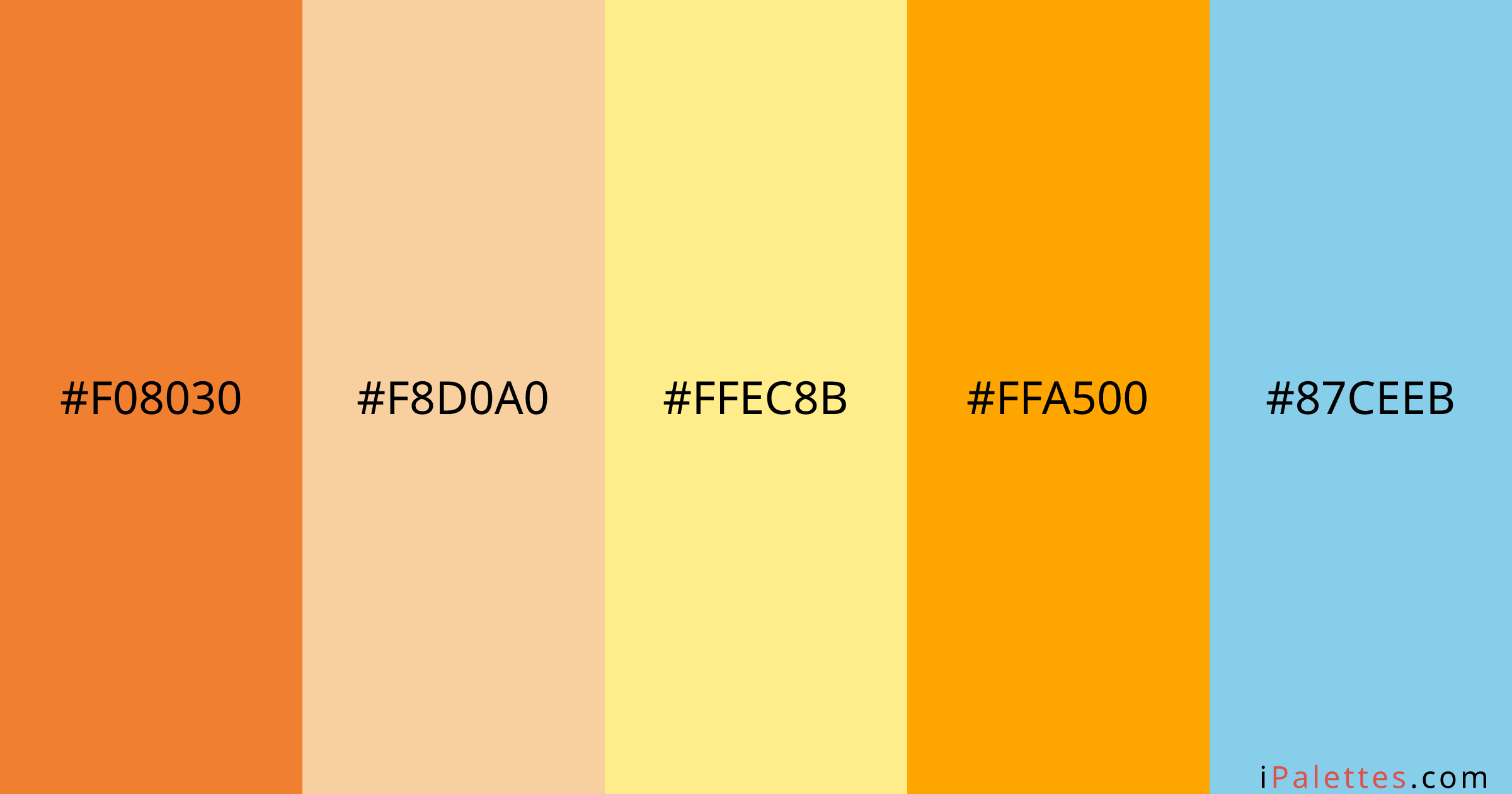 Pokemon Charmander Color Palette and colors #F08030 #F8D0A0 #FFEC8B # ...