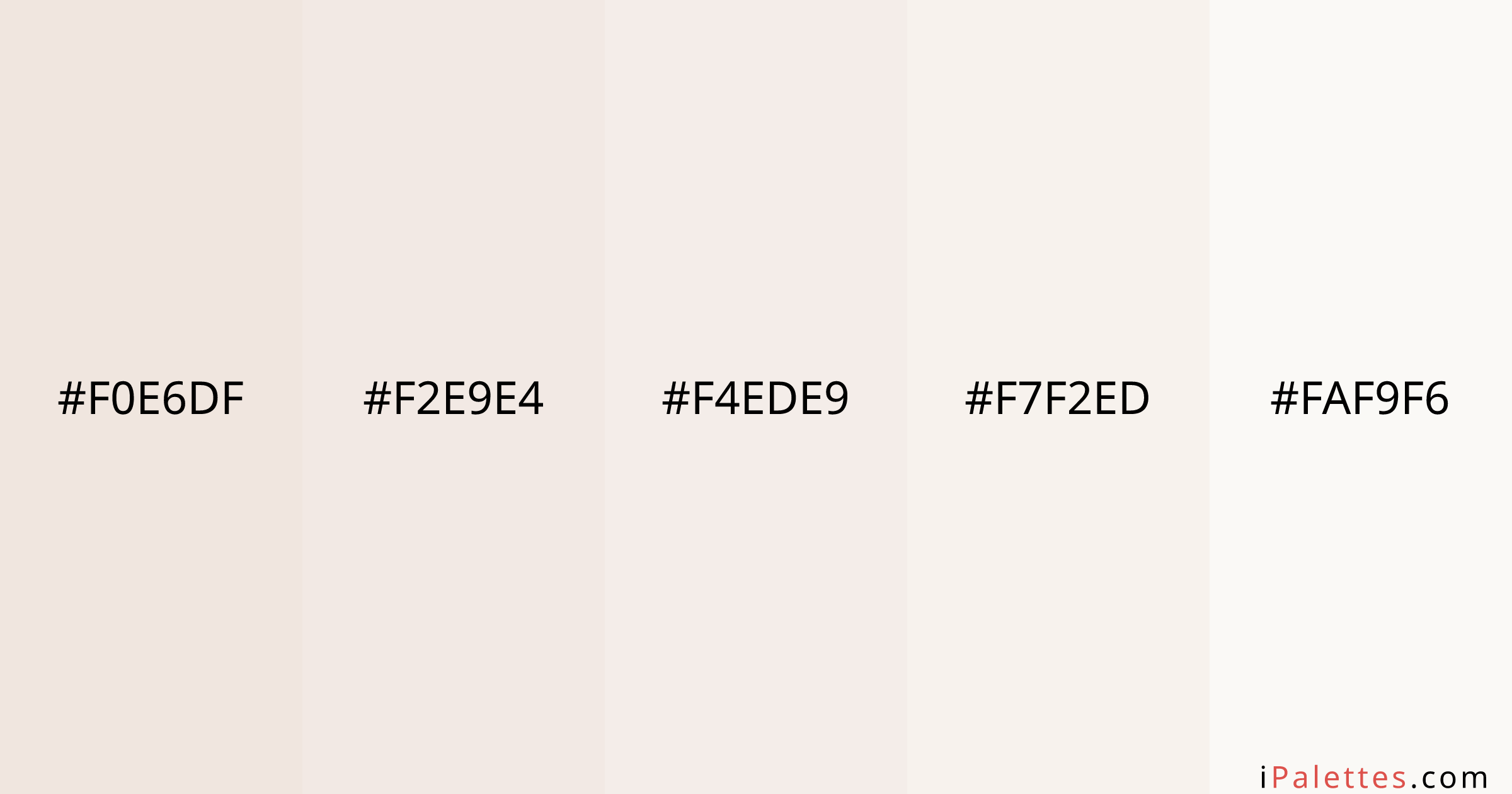 Mac concealer Color Palette and colors #F0E6DF #F2E9E4 #F4EDE9 #F7F2ED ...