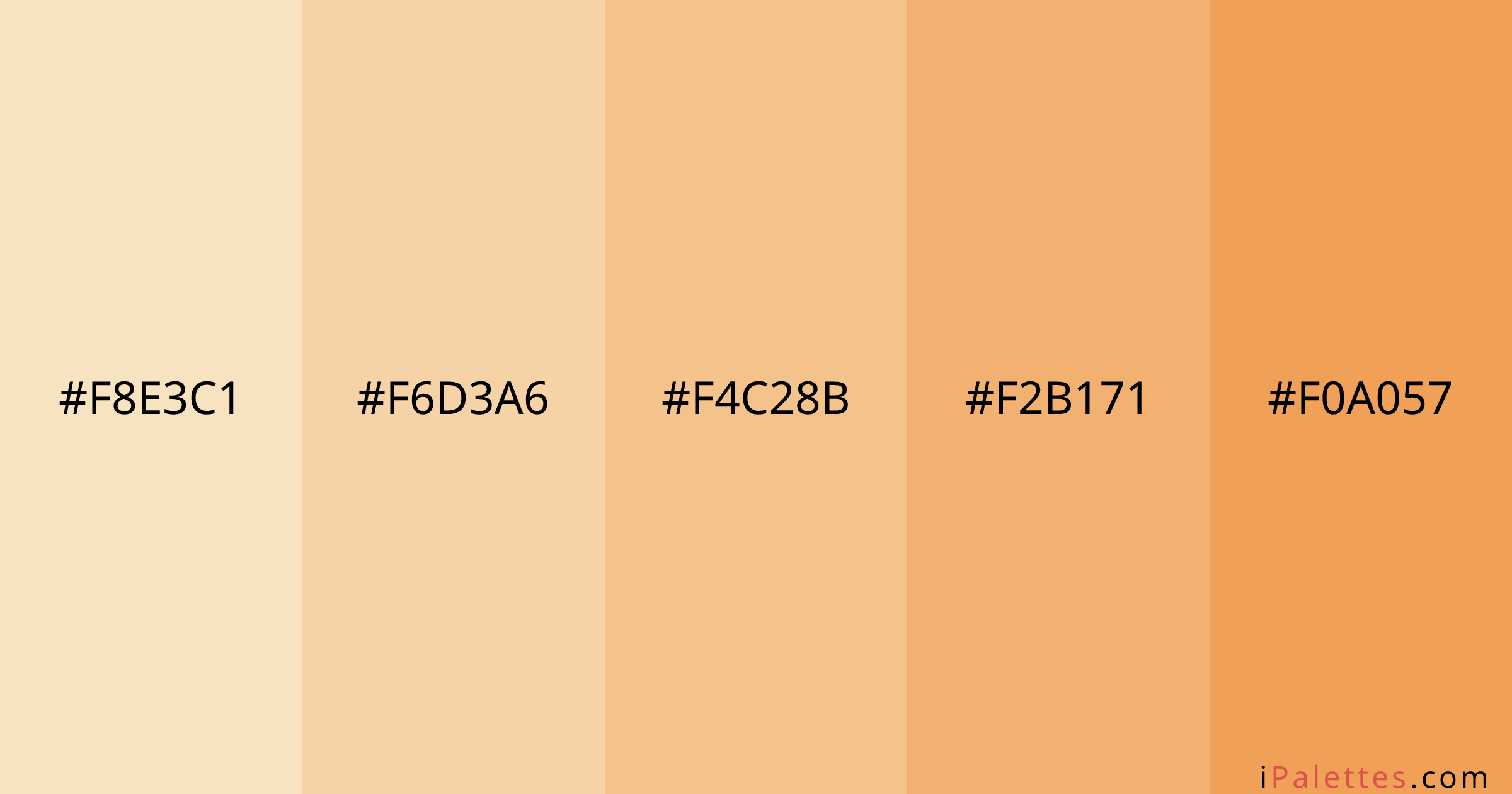 Ofra highlighter Color Palette and colors #F8E3C1 #F6D3A6 #F4C28B # ...