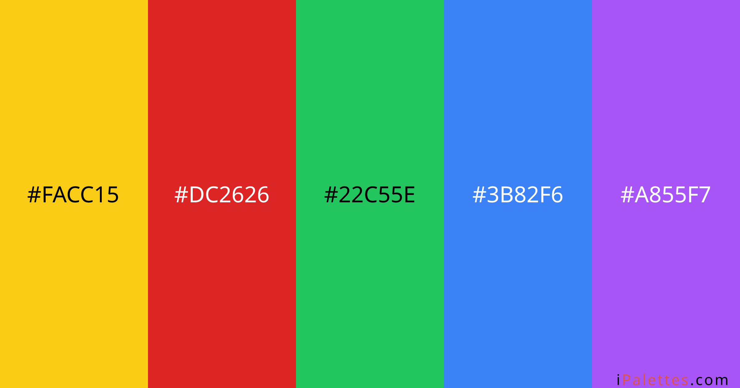 Luffy Color Palette and colors #FACC15 #DC2626 #22C55E #3B82F6 #A855F7 ...