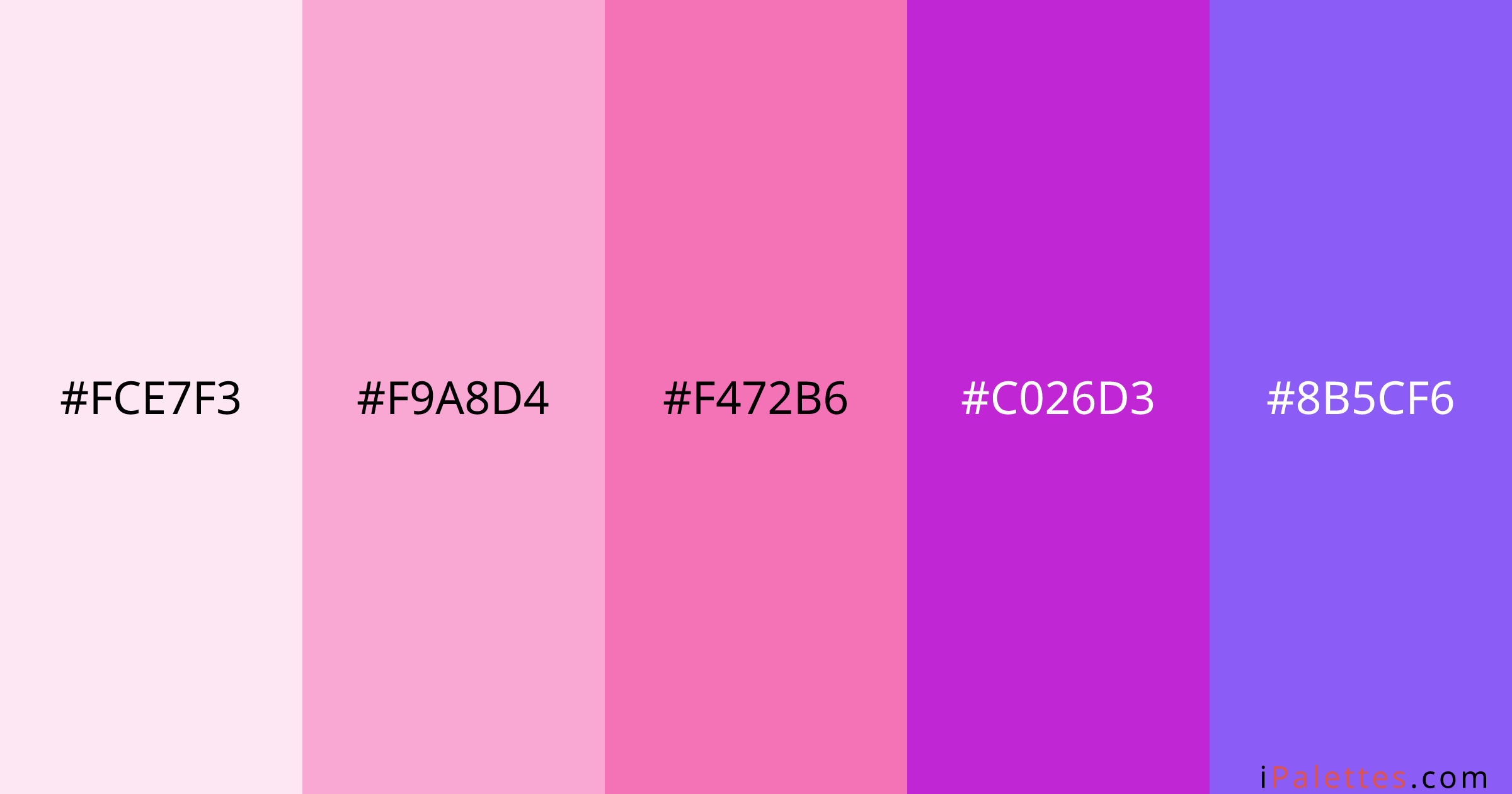 Taylor swift lover Color Palette and colors #FCE7F3 #F9A8D4 #F472B6 # ...