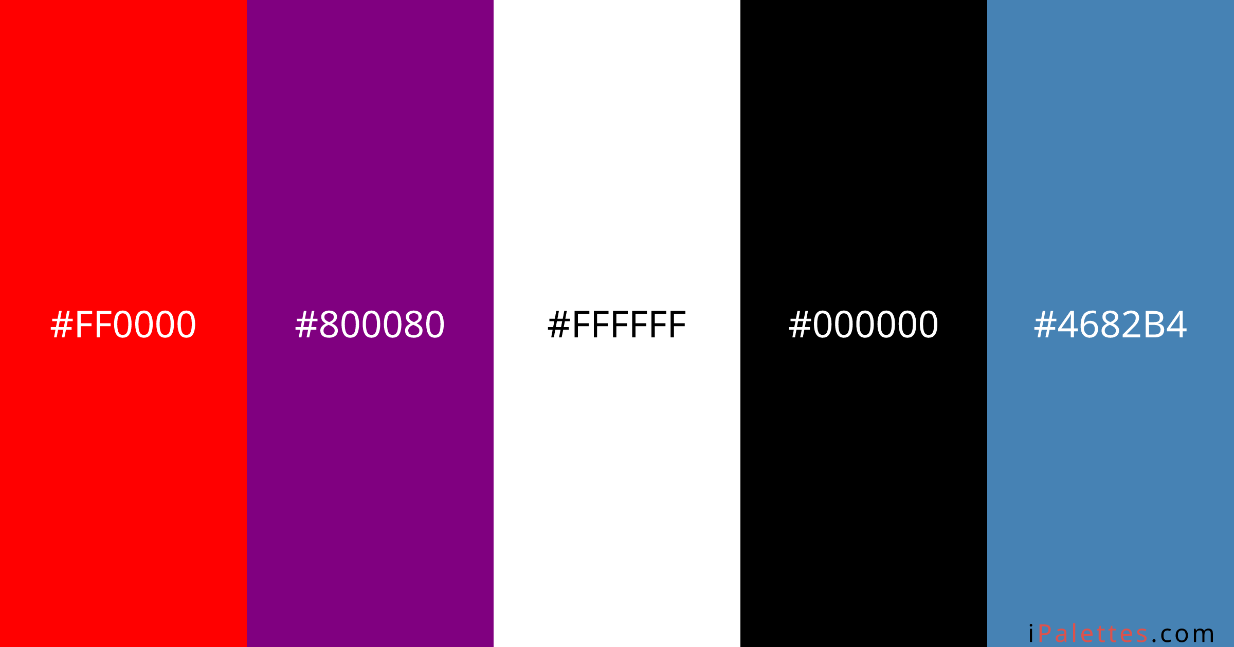 Winter makeup Color Palette and colors #FF0000 #800080 #FFFFFF #000000 ...