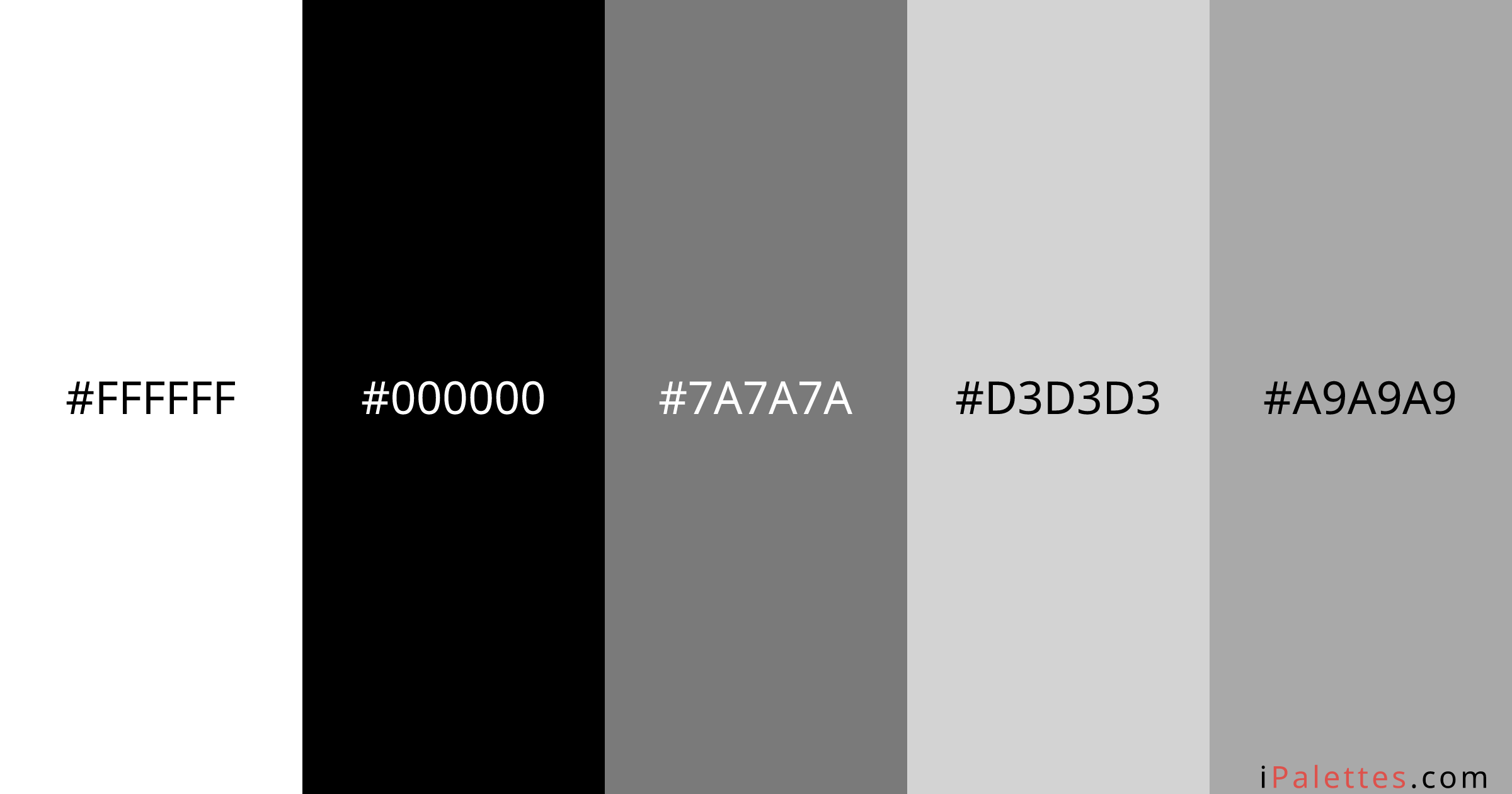 Goodnotes Color Palette and colors #FFFFFF #000000 #7A7A7A #D3D3D3 # ...