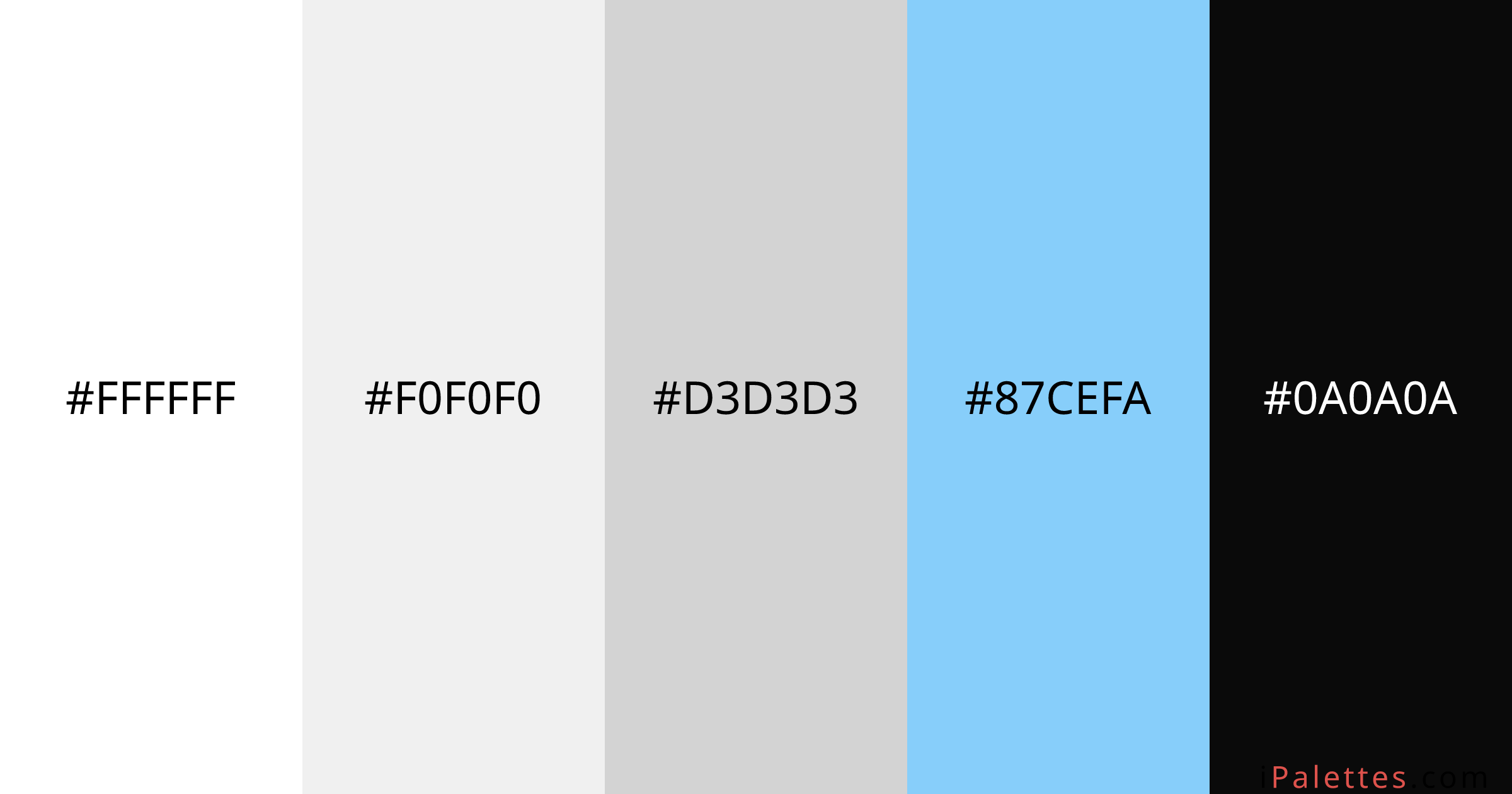 Olo Sketchpad Base Color Palette and colors #FFFFFF #F0F0F0 #D3D3D3 ...