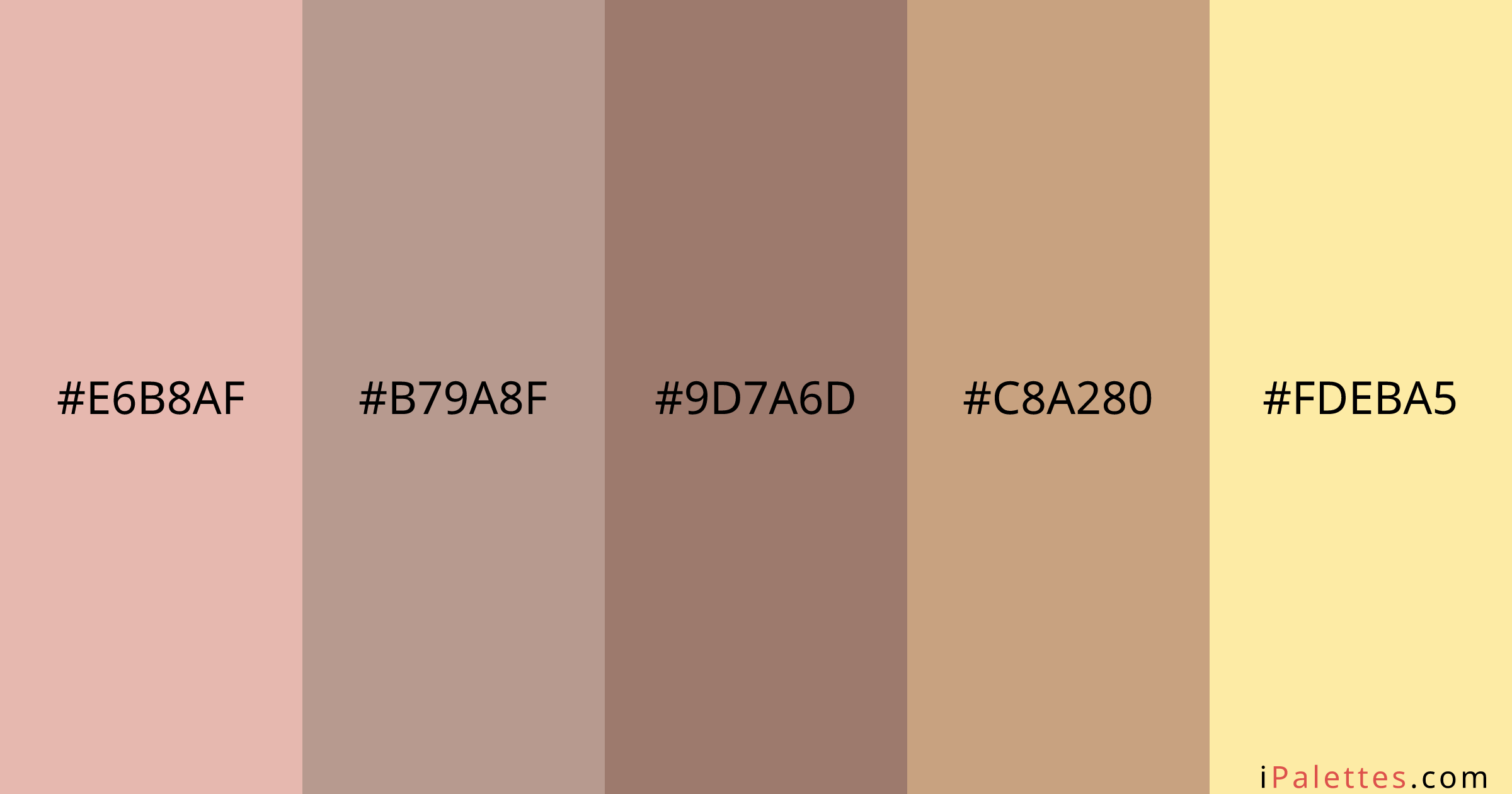 New Mexico Color Palette and colors #e6b8af #b79a8f #9d7a6d #c8a280 # ...