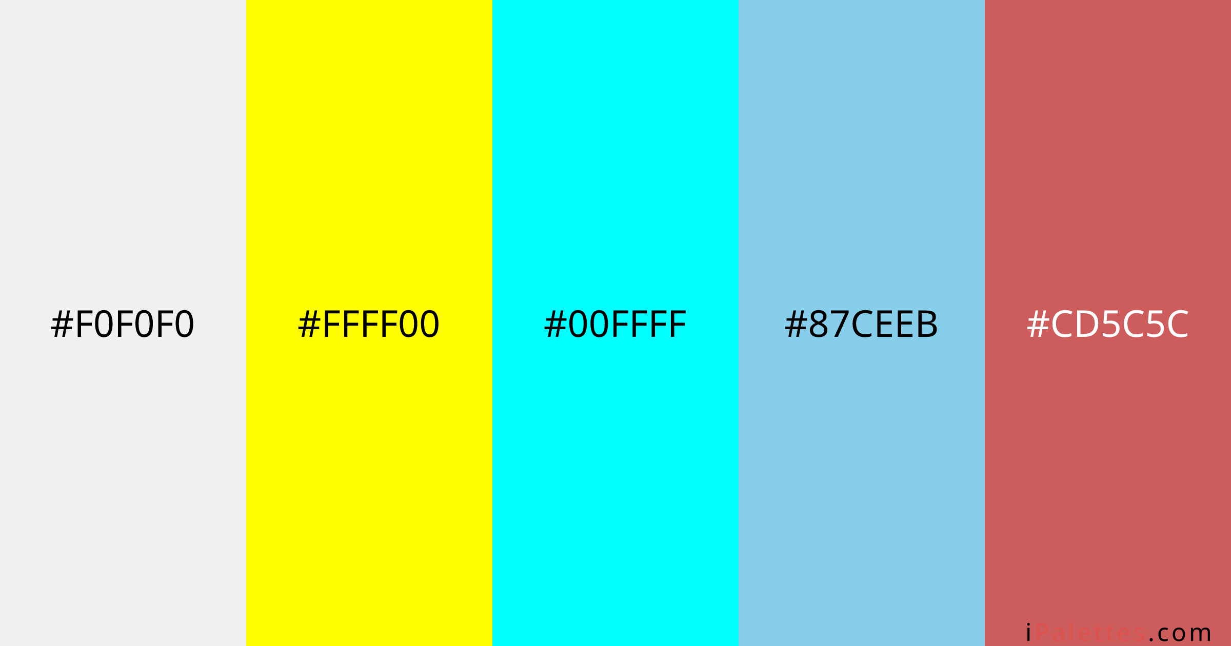 Looey the balloon Color Palette and colors #f0f0f0 #ffff00 #00ffff ...
